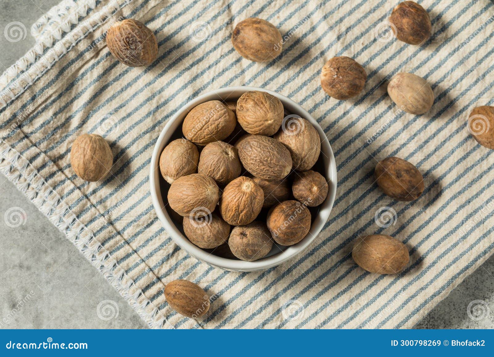 Organic Dry Whole Nutmeg stock image. Image of natural - 300798269