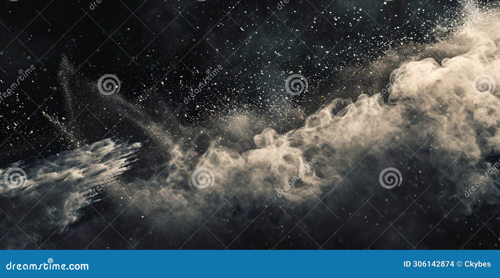 Organic Dust Particles Drift in the Atmosphere Against a Dark Stock ...