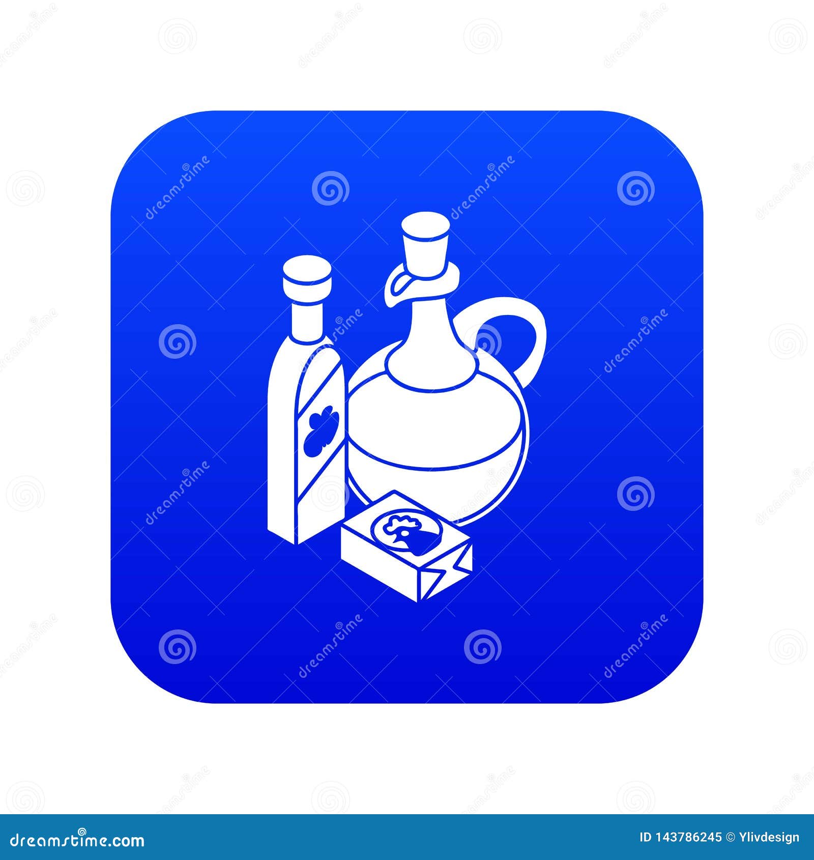 Organic Eco Food Icon Blue Vector Stock Vector - Illustration of fresh ...