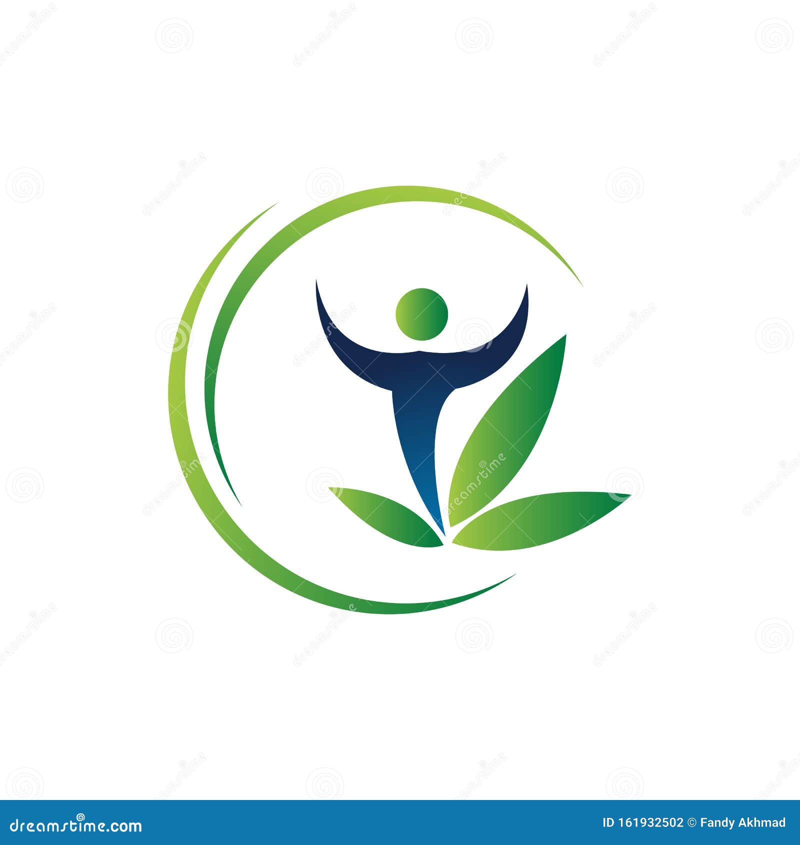 Organic Eco Green People Logo Vector Design Concept Stock Vector ...
