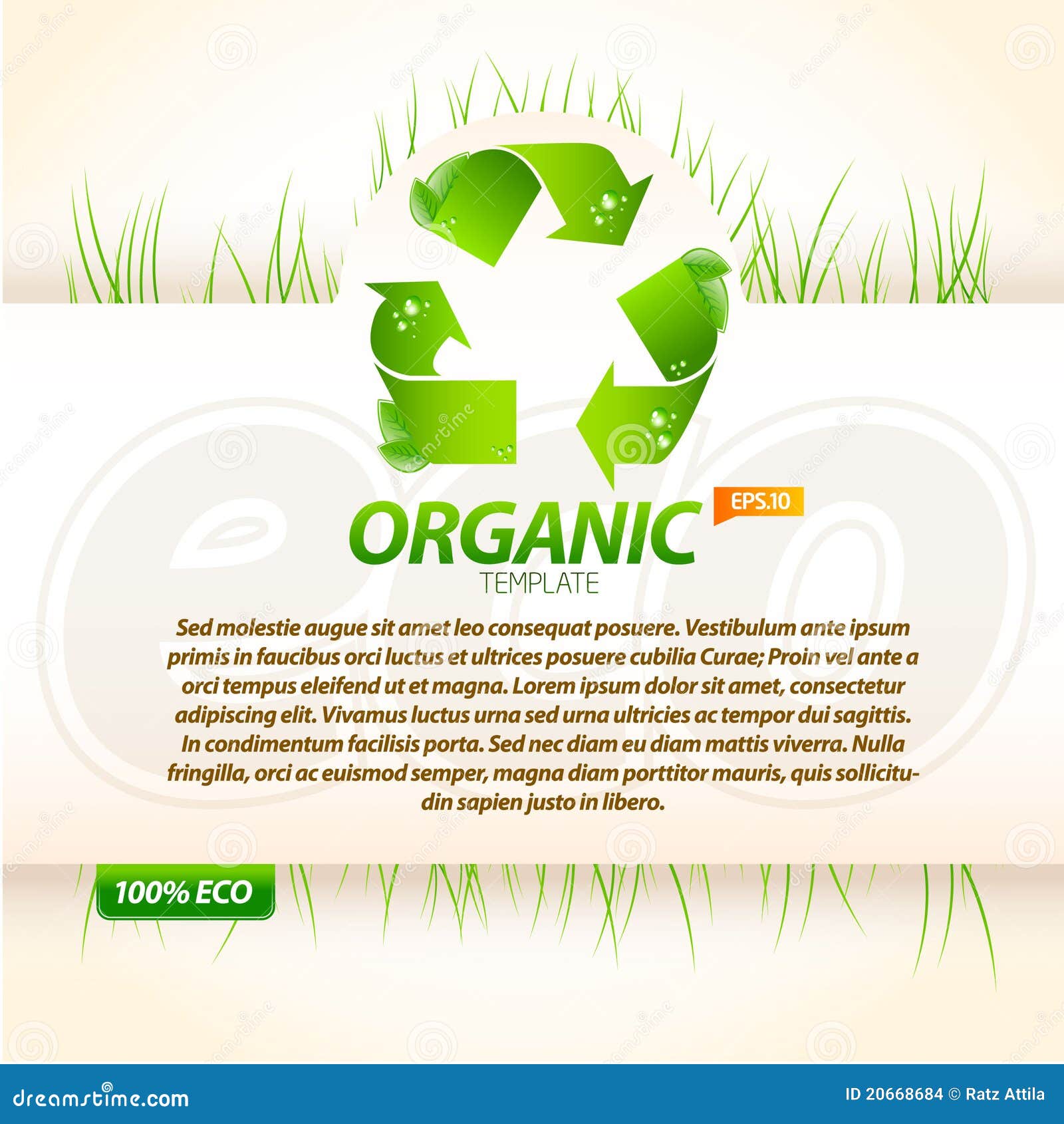 Organic eco template stock vector. Illustration of creative - 20668684