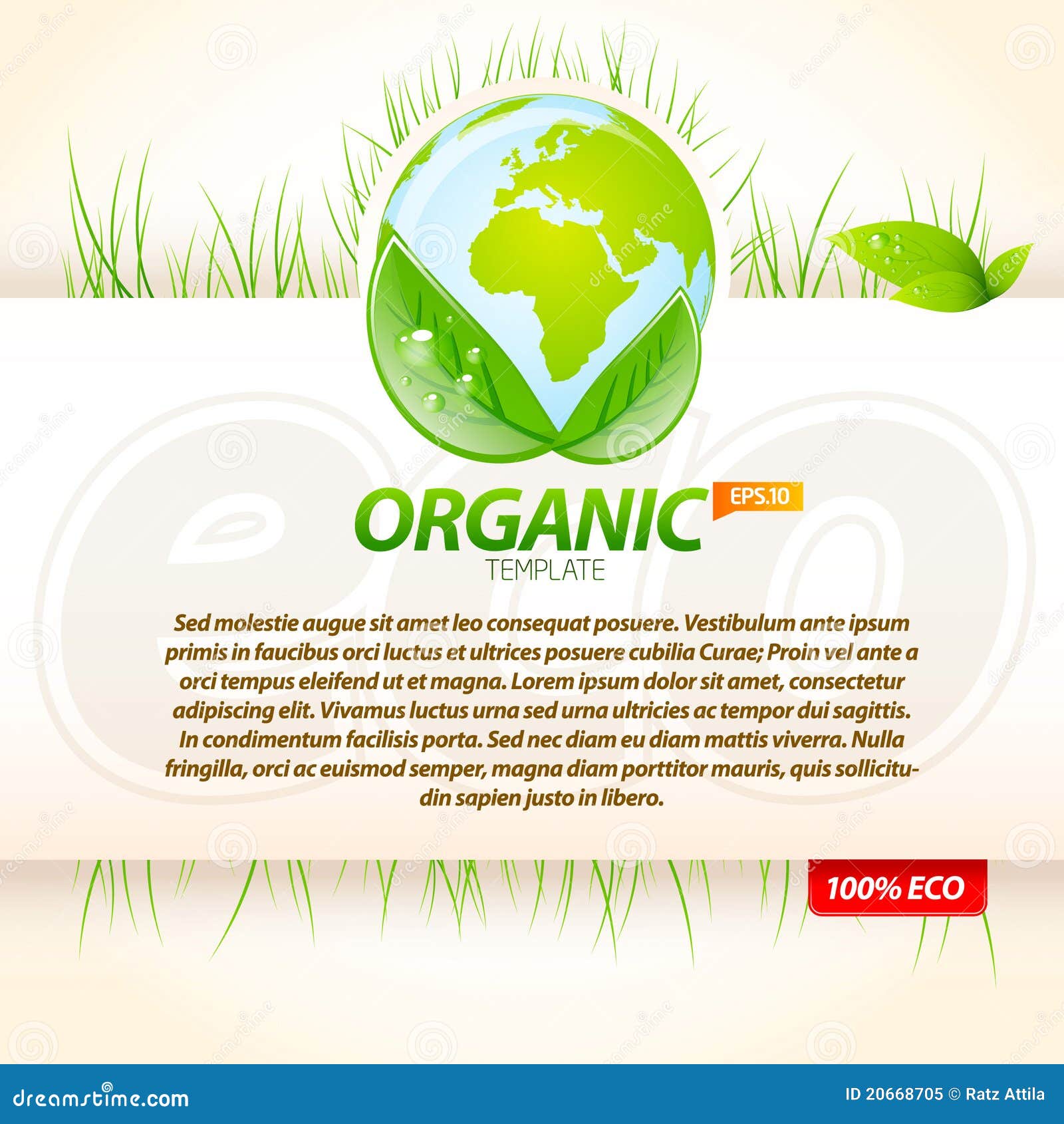 Organic eco template stock vector. Illustration of label - 20668705