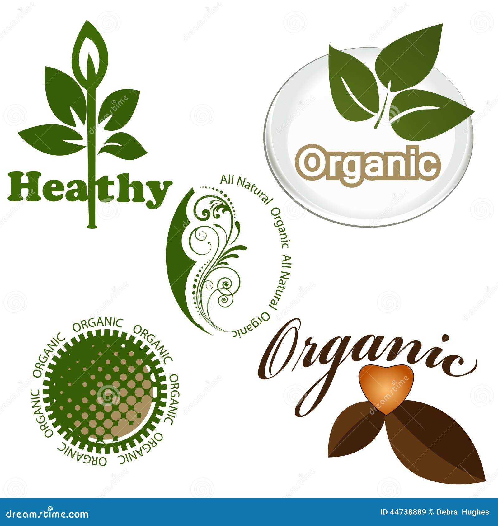 Organic elements stock vector. Illustration of fresh - 44738889
