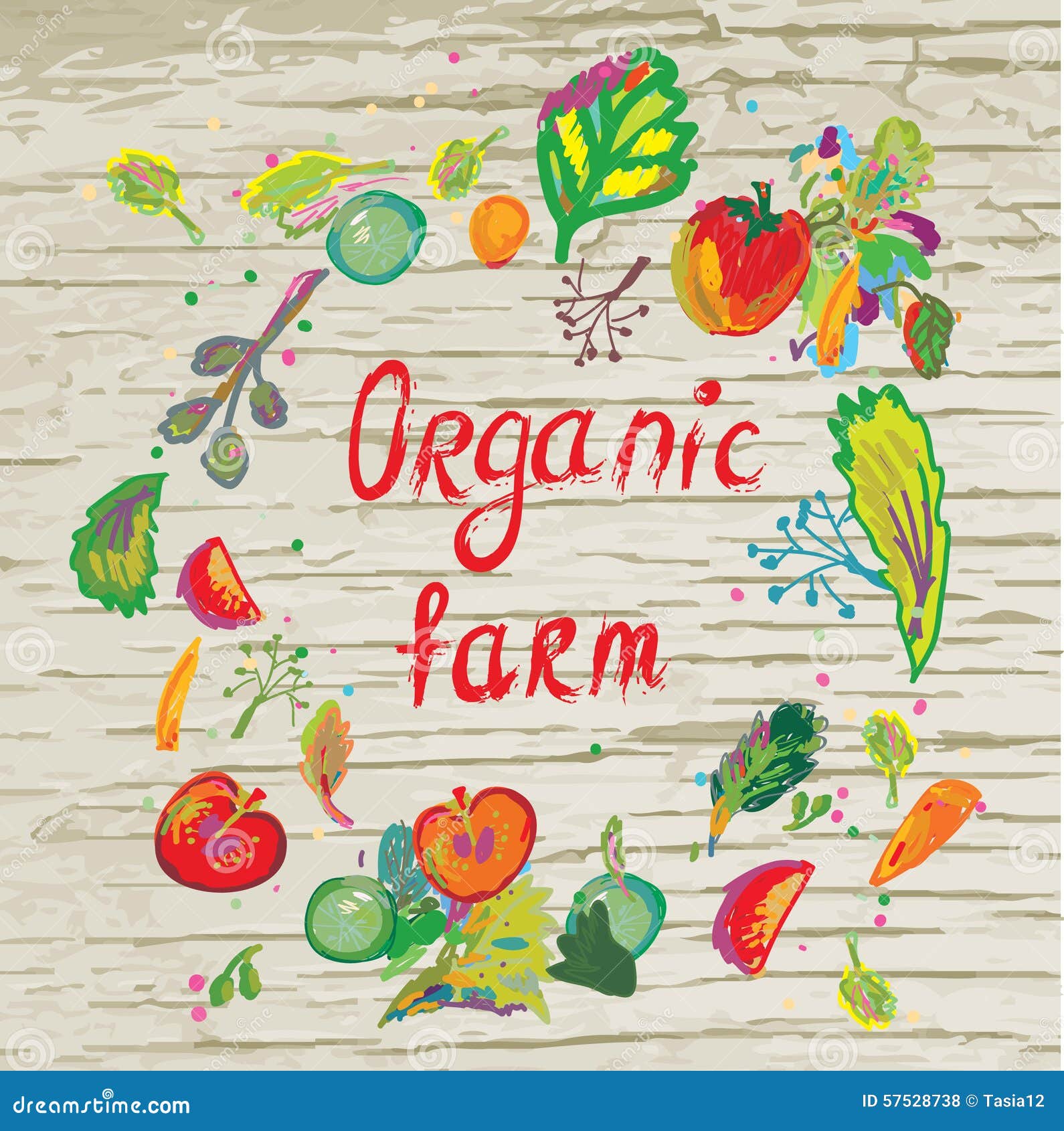 Organic Farm Banner with Frame Stock Vector - Illustration of fresh ...
