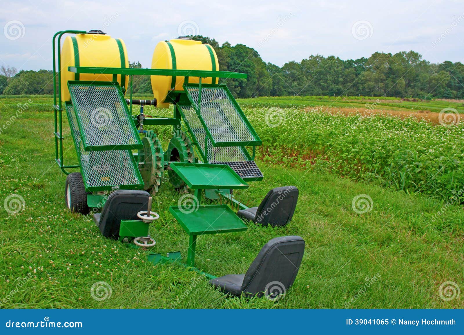 Organic Farm Transplanter Machine Stock Image - Image of green ...
