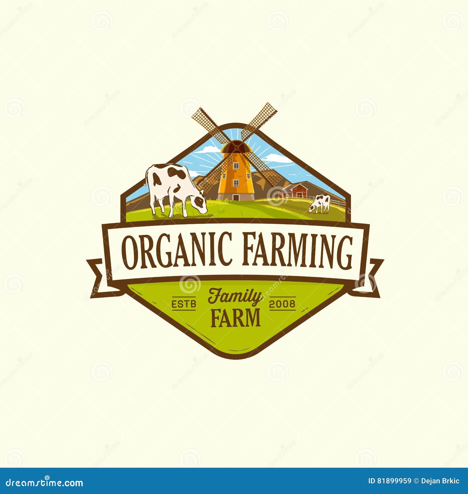 Organic & Farm-vector Labels and Elements Stock Vector - Illustration ...