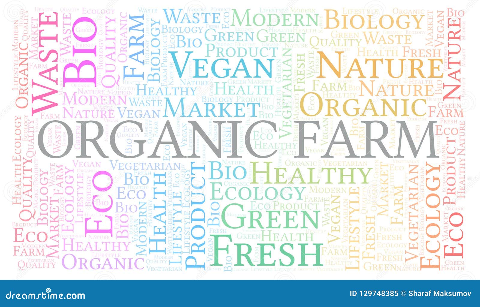 Organic Farm word cloud. stock illustration. Illustration of font ...