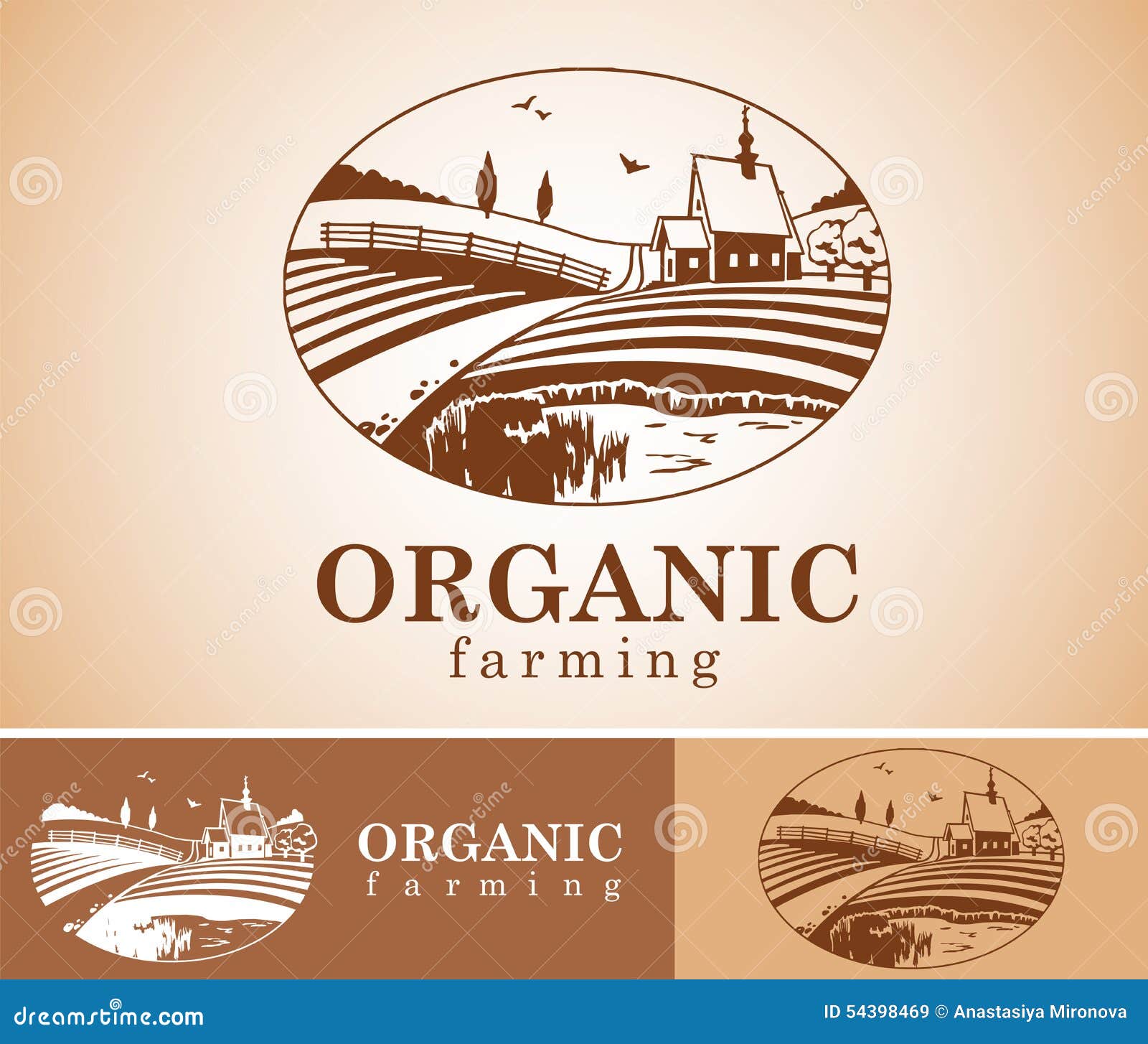 Organic Farming Design Element. Stock Vector - Illustration of design ...
