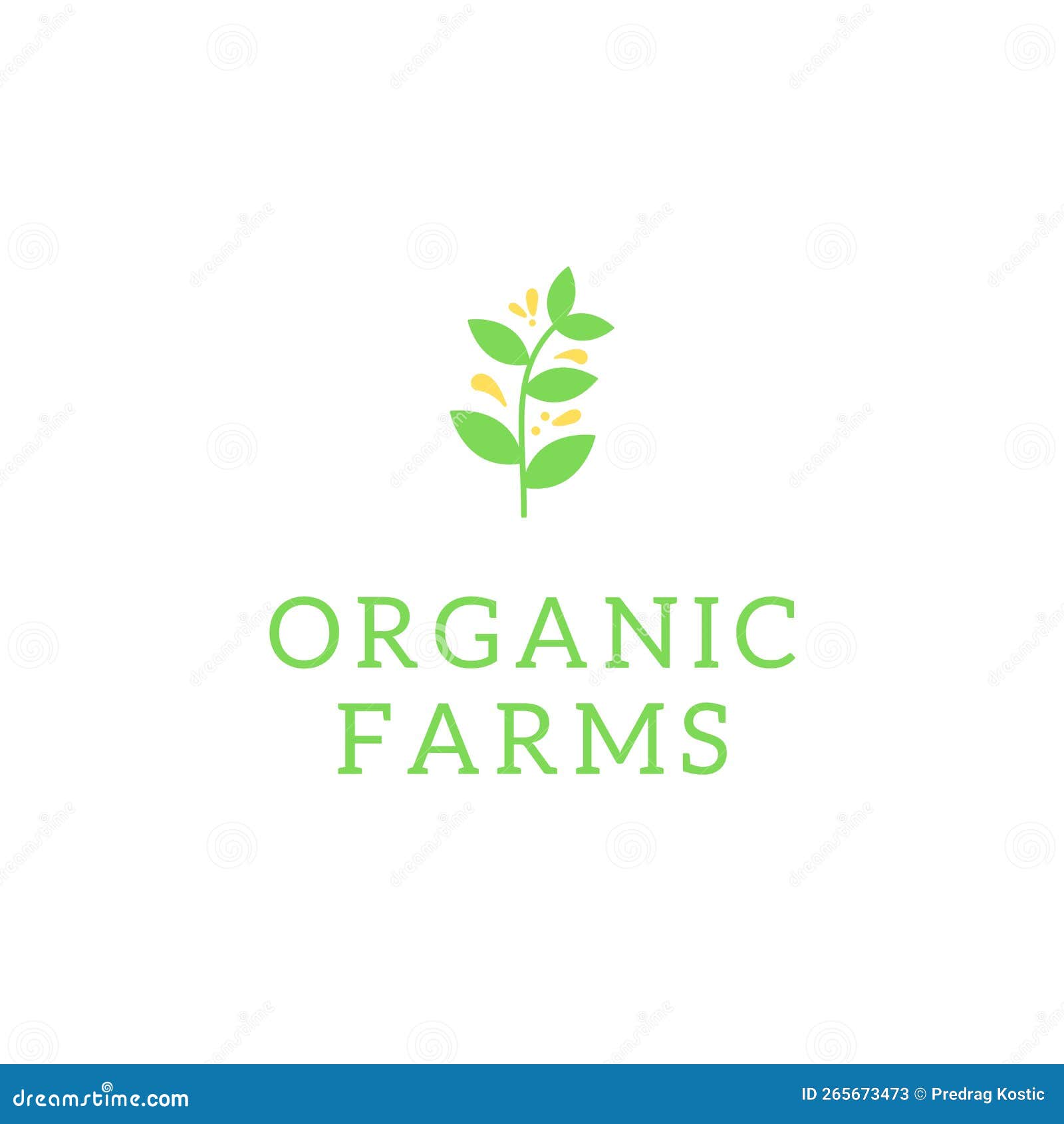 Organic farms logo stock illustration. Illustration of fresh - 265673473