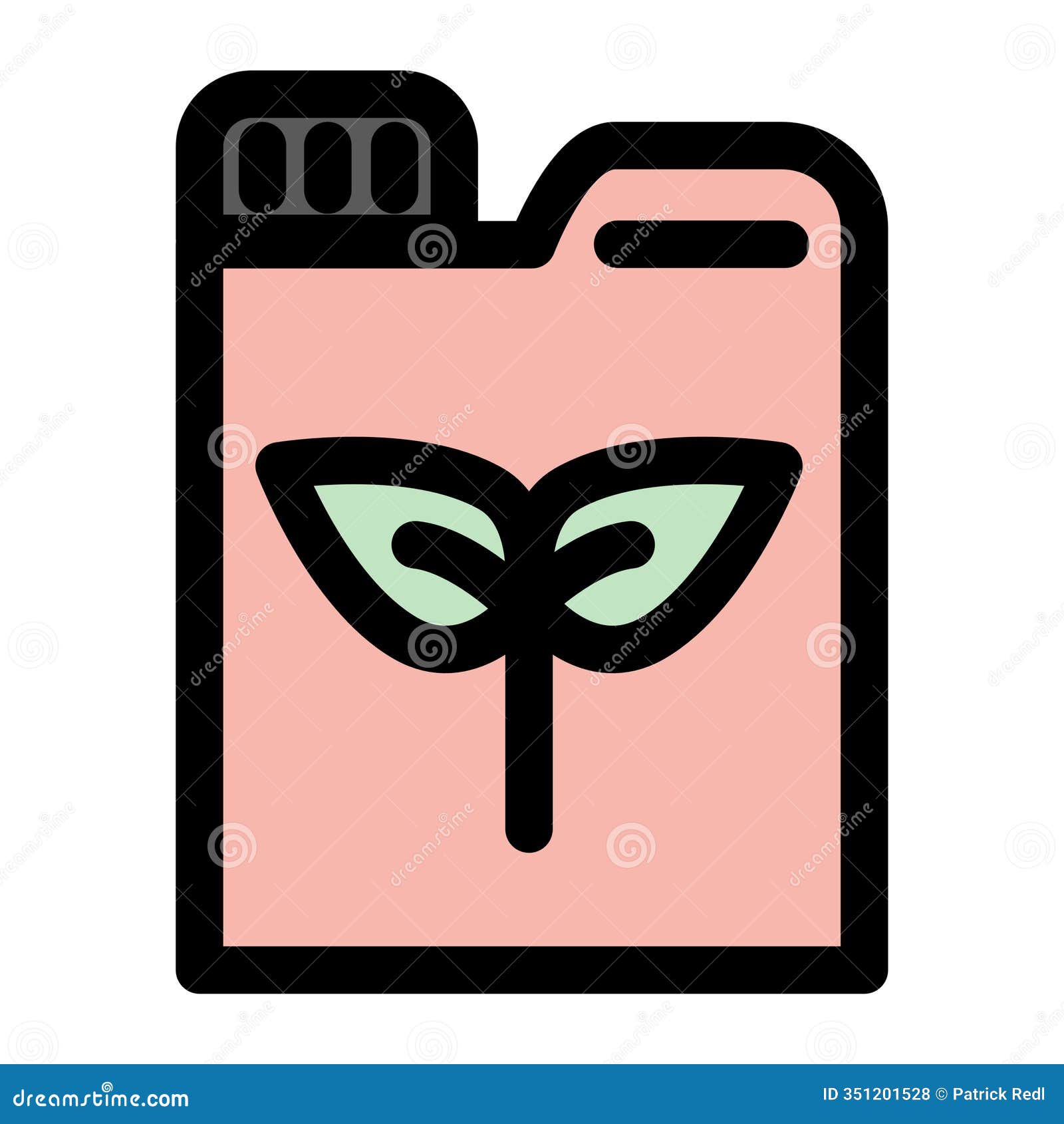 Organic Fertilizer Container Symbol - Ecological Farming Icon Stock ...