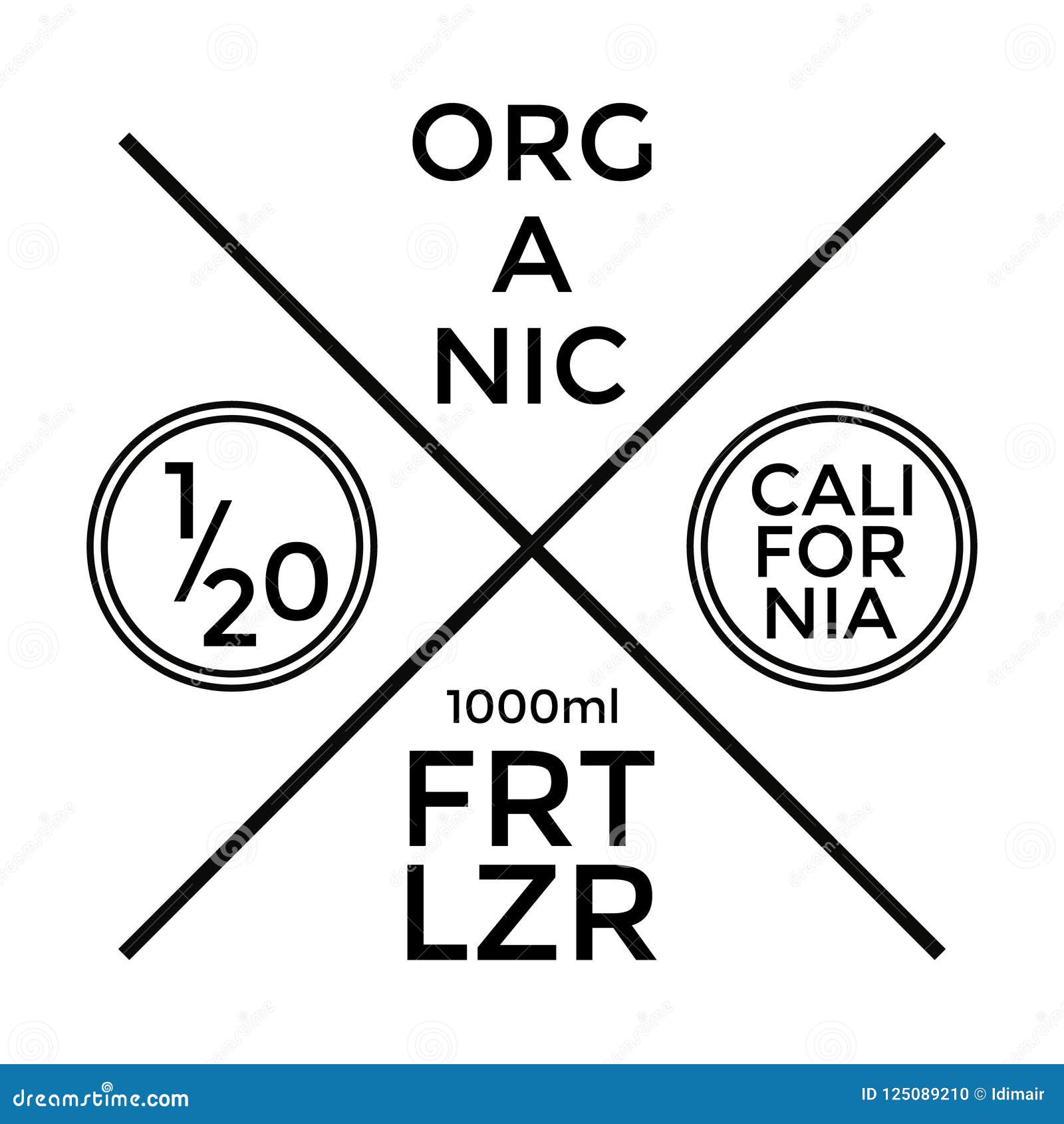 Organic Fertilizer Label and Badge Design. Vector Stock Vector ...