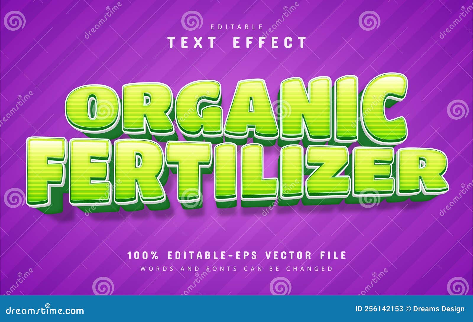 Organic Fertilizer Text Effect Stock Vector - Illustration of template ...