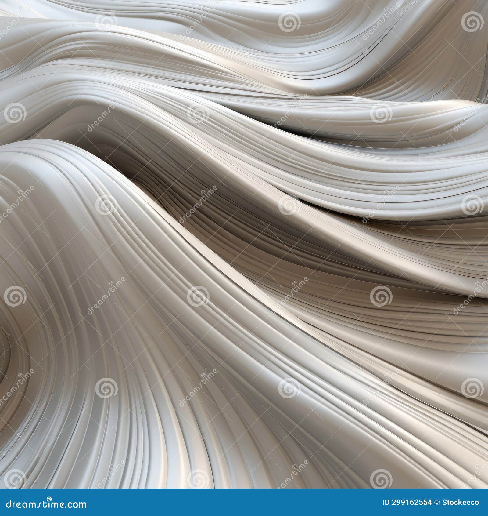 Organic Flow: a Sculpted 3d Wavy Pattern with Metallic Surfaces Stock ...