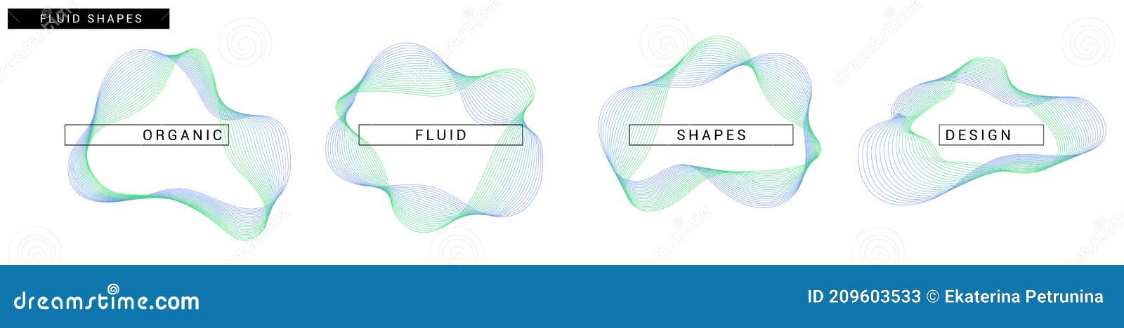 Organic Fluid Shapes. Elegant Liquid Frames. EPS 10 Vector Illustration ...
