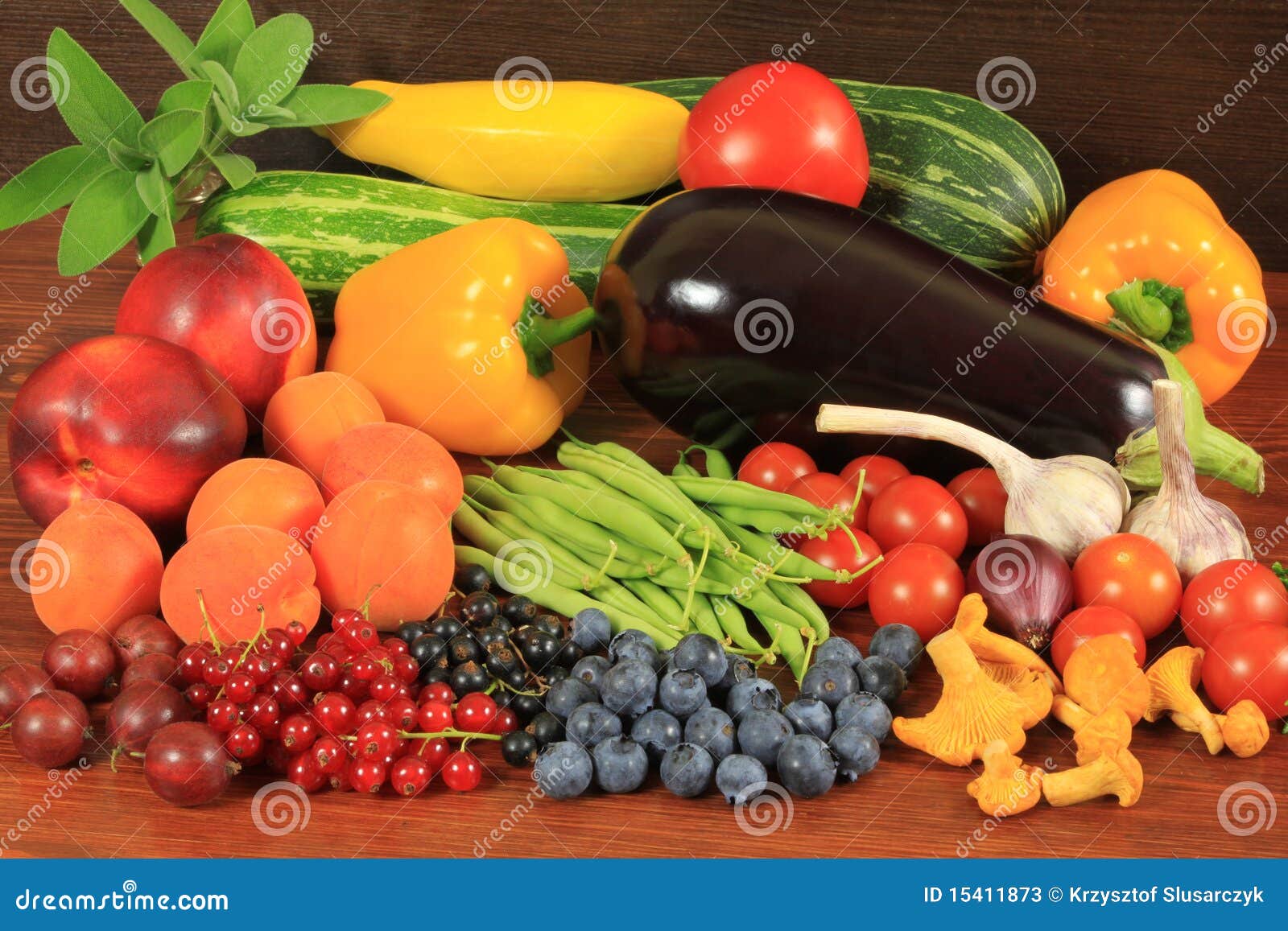 Organic food stock image. Image of herb, eggplant, courgette - 15411873