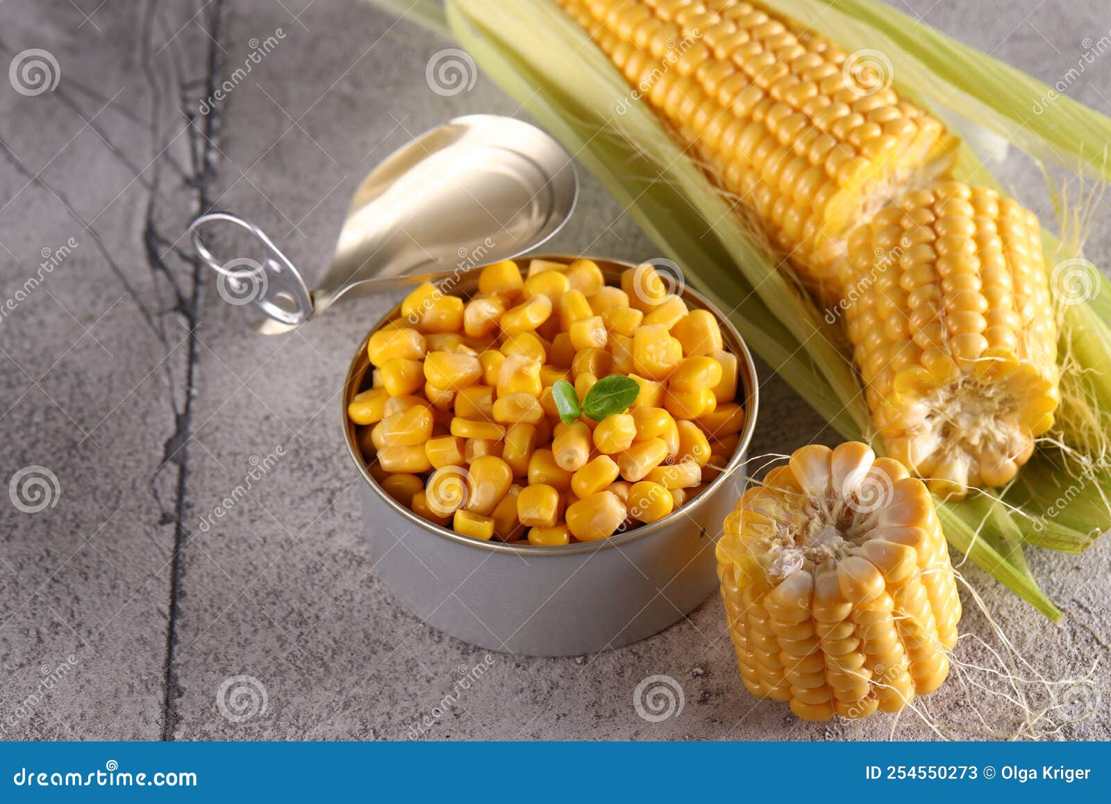 Organic food canned corn stock image. Image of sweet - 254550273