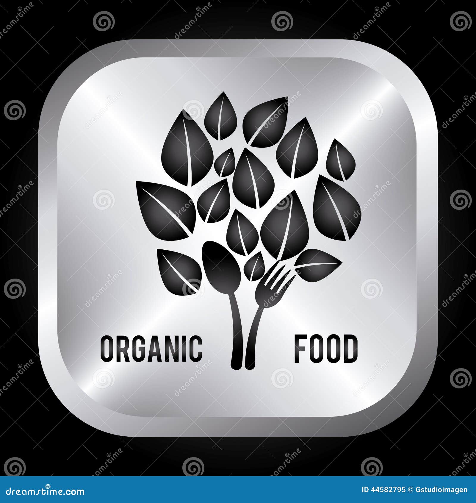 Organic food stock vector. Illustration of seal, food - 44582795