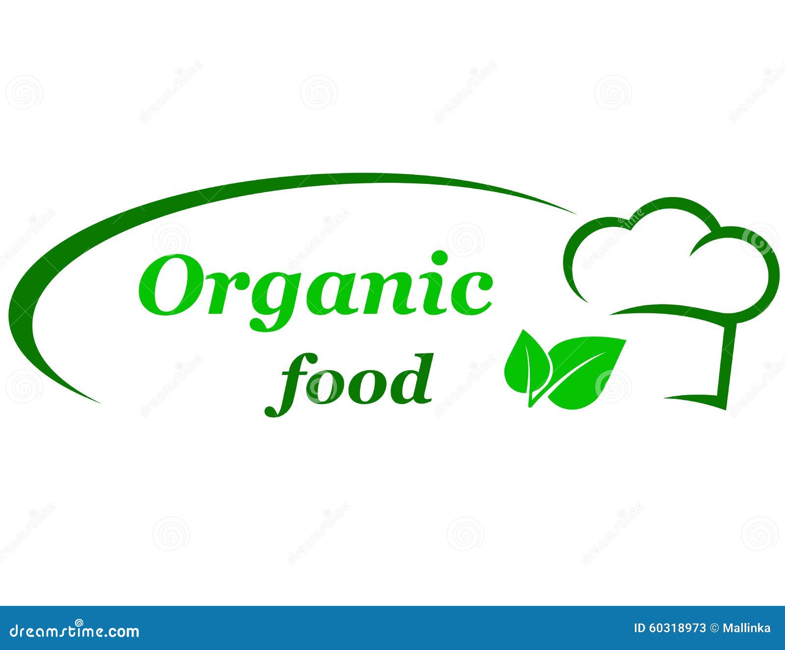 Organic food sign stock vector. Illustration of chef - 60318973