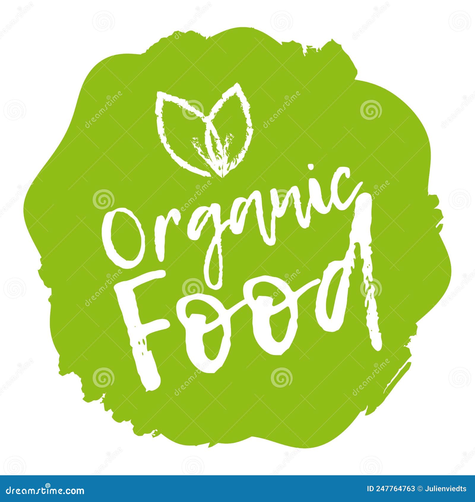 Organic Food Stamp Modern Design Stock Illustration - Illustration of ...