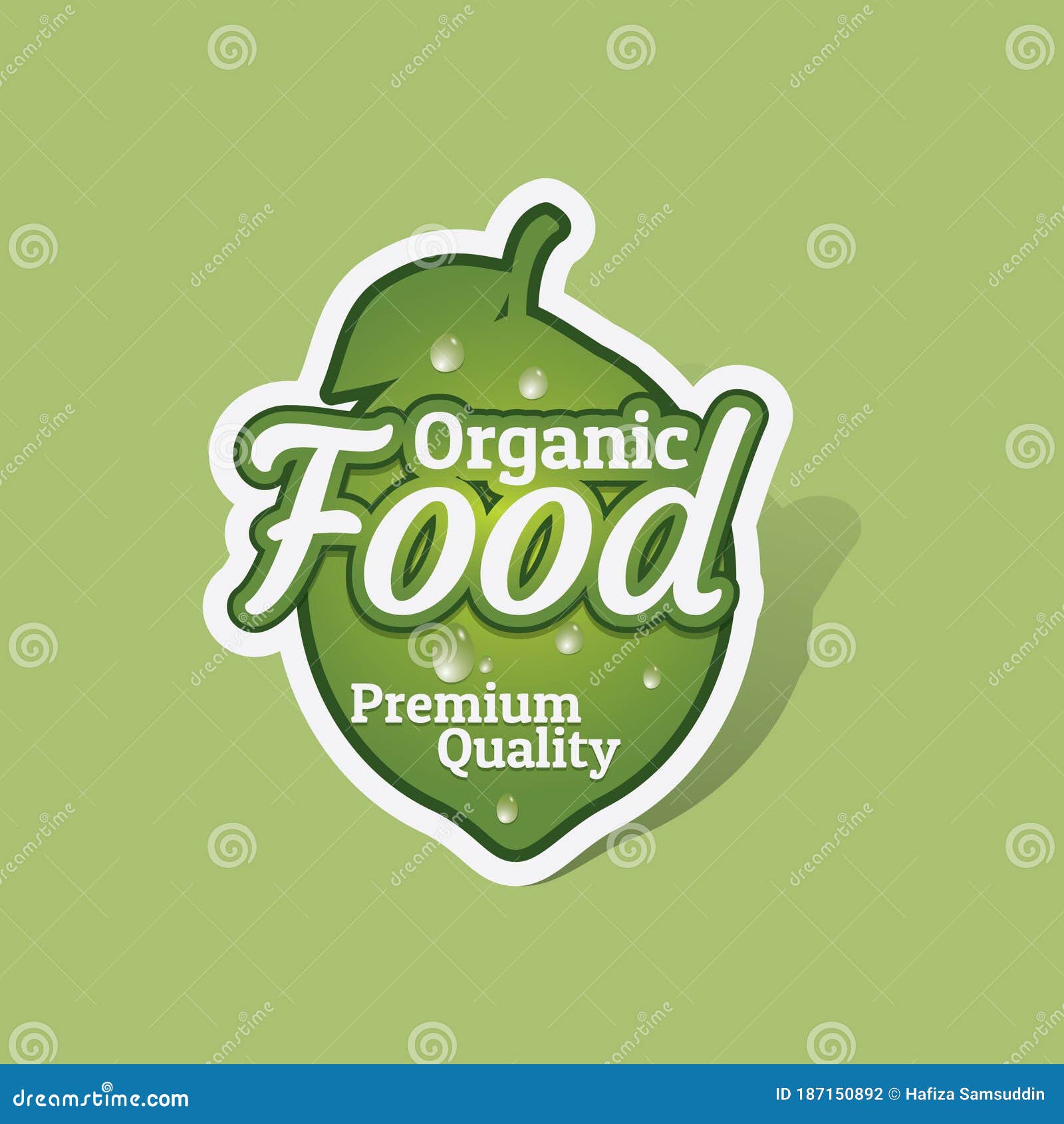 Organic Food Sticker. Vector Illustration Decorative Design Stock ...