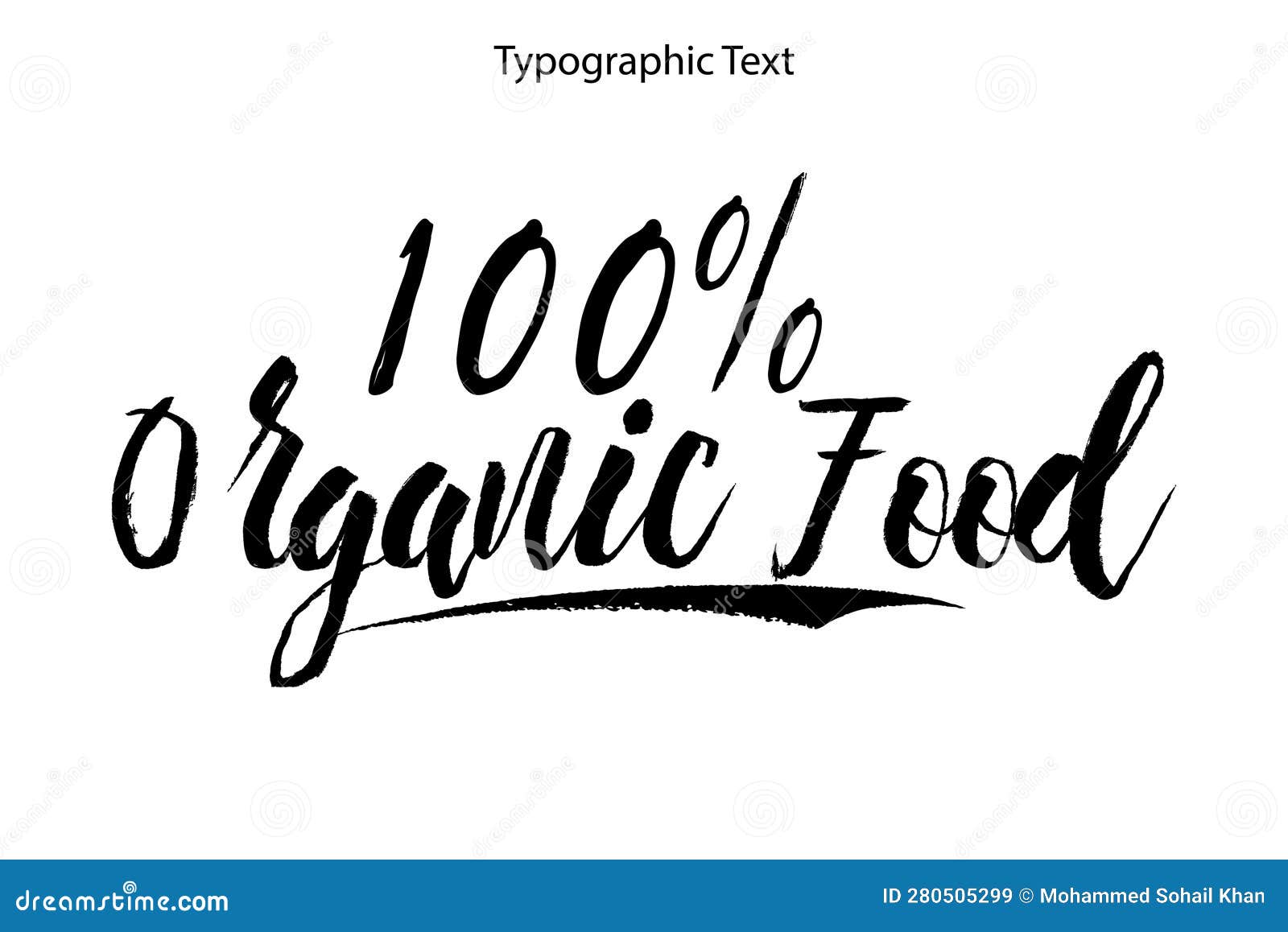 100 Organic Food Typography Lettering Text Vector Design Quote Stock ...