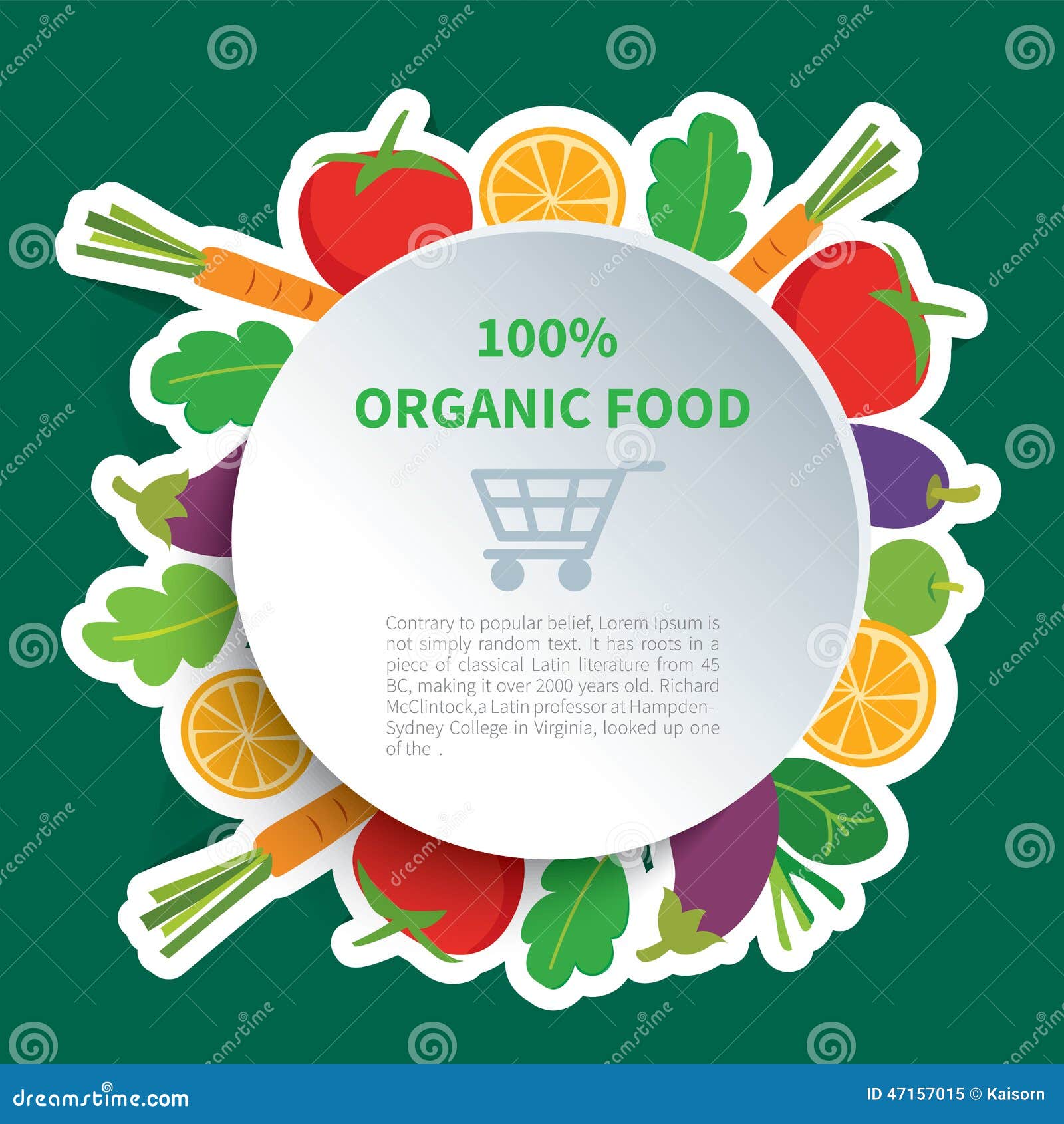 Organic food stock vector. Illustration of green, table - 47157015