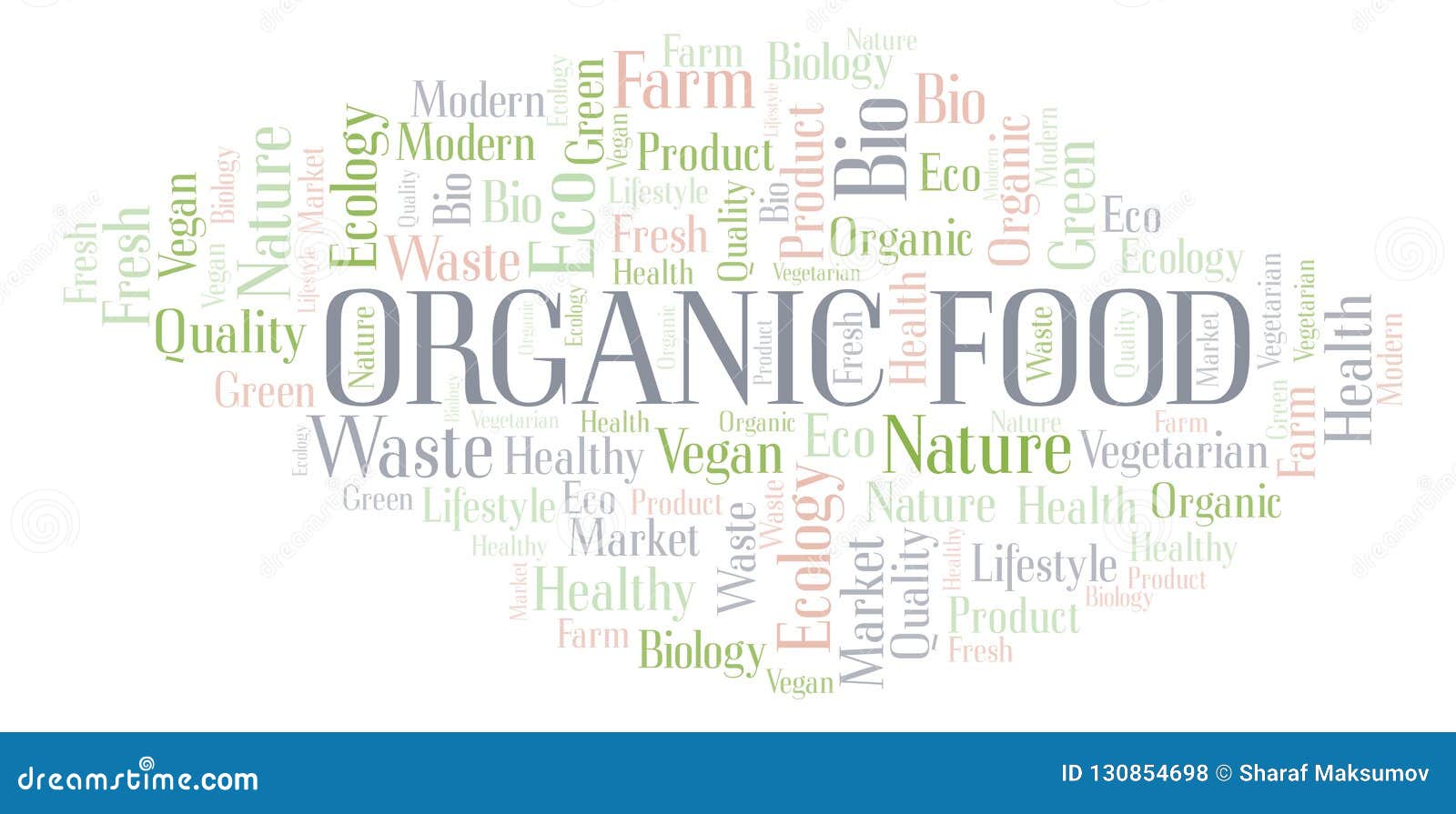Organic Food word cloud. stock illustration. Illustration of natural ...