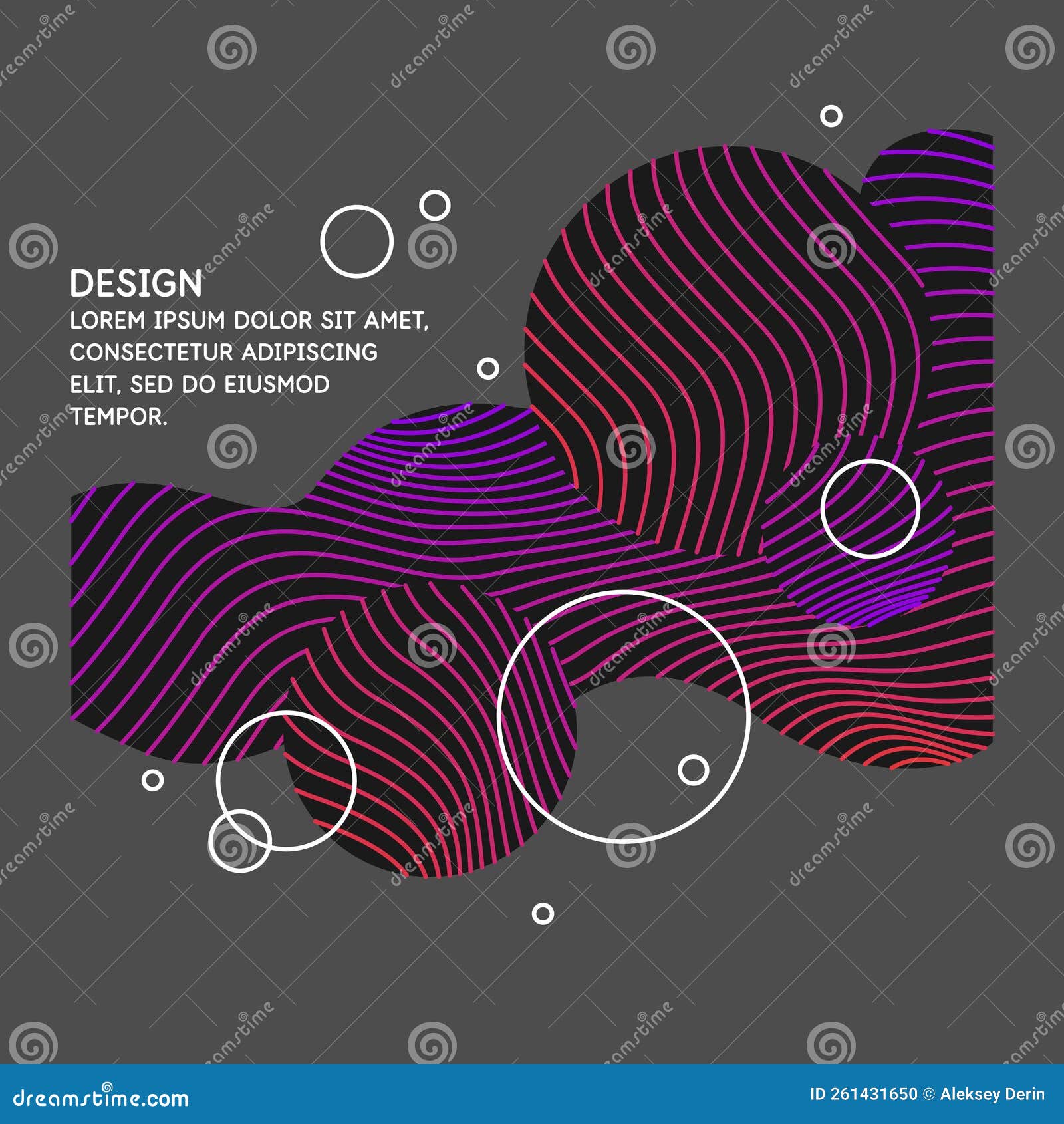 Organic Forms with Dynamic Waves and Lines on a Background. Stock ...