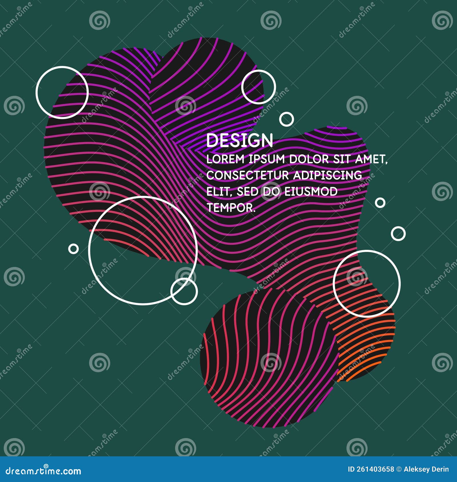 Organic Forms with Dynamic Waves and Lines on a Background. Stock ...