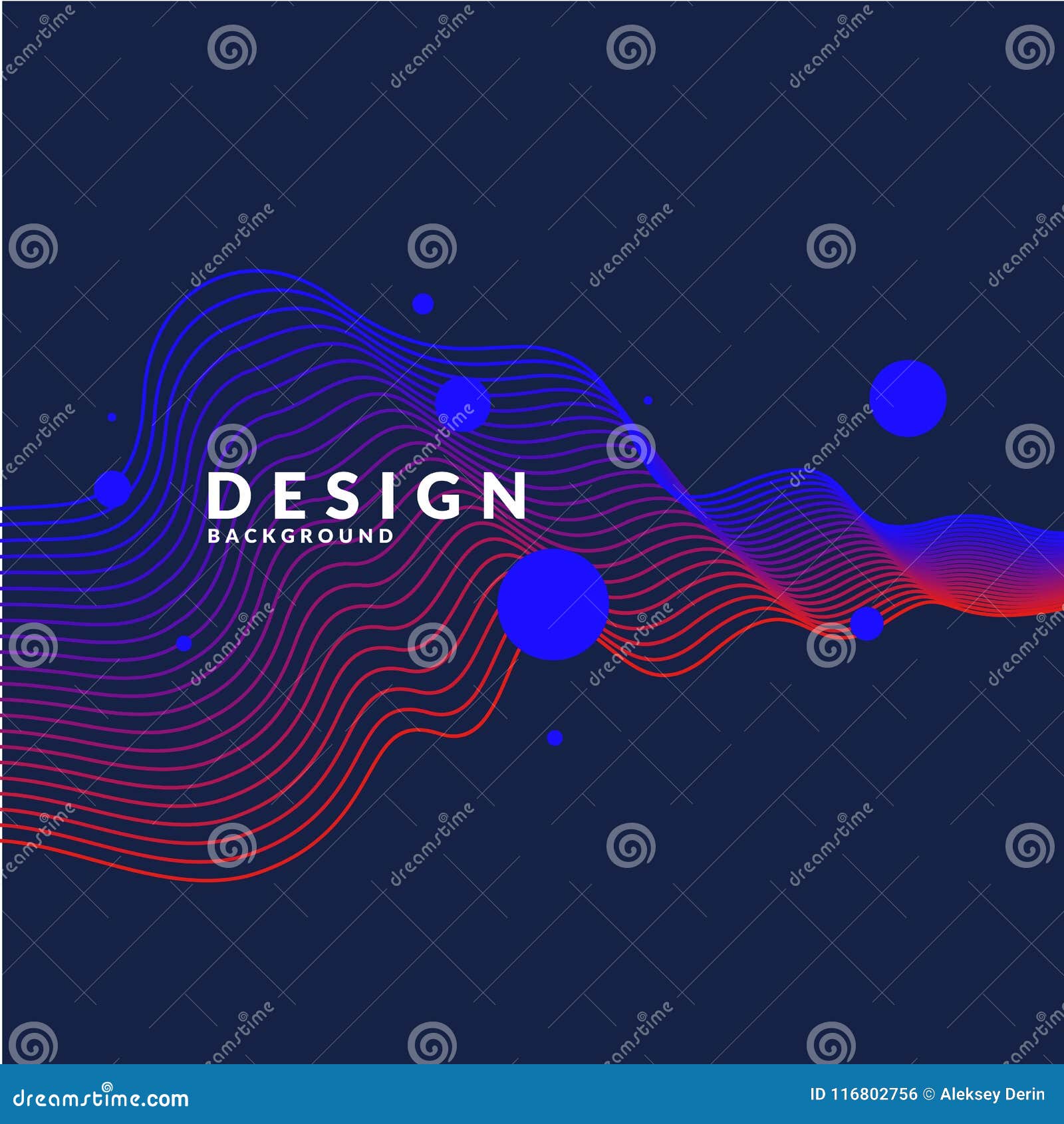 Organic Forms with Dynamic Waves and Lines on a Dark Background. Vector ...