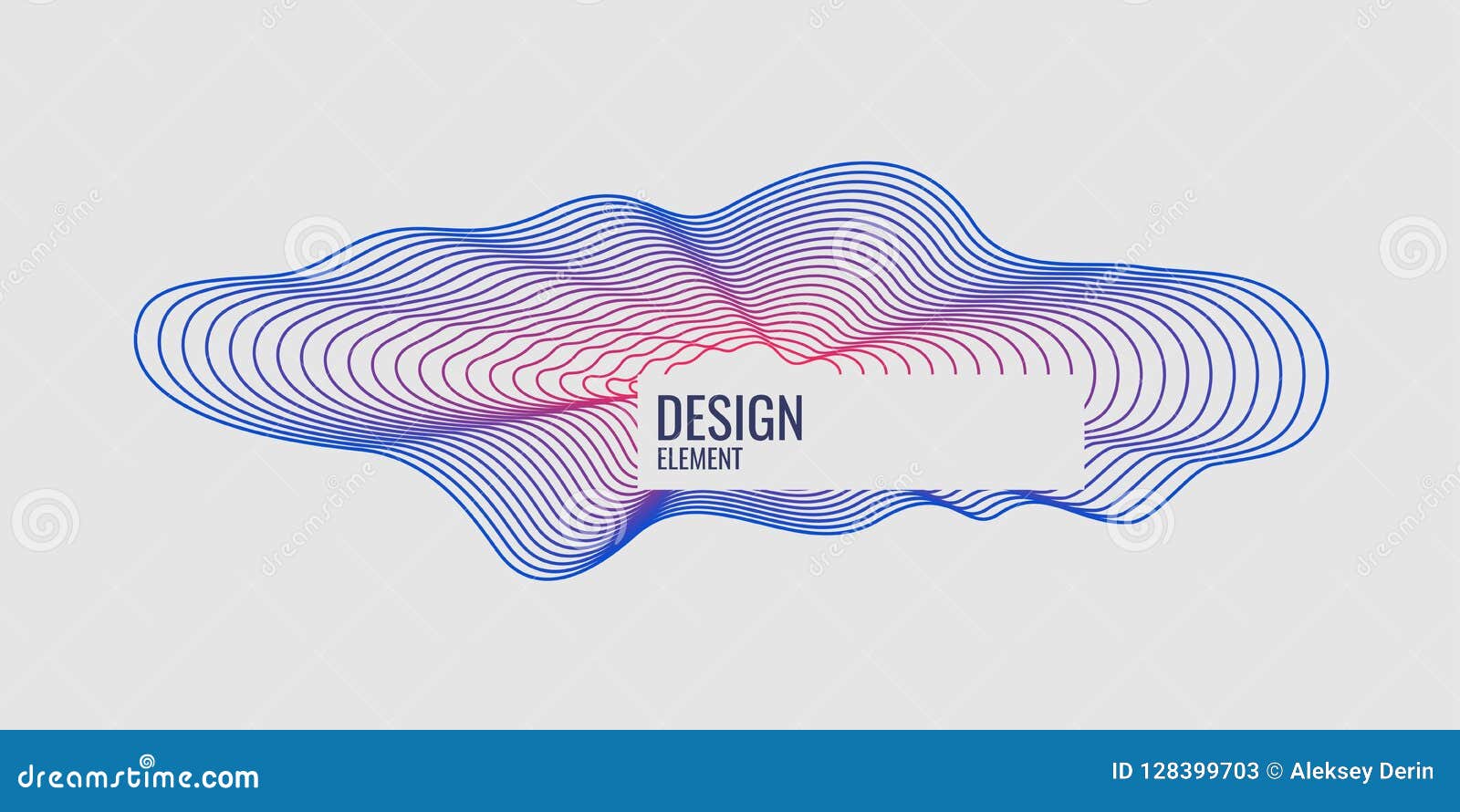 Organic Forms with Dynamic Waves and Lines on a Light Background. Stock ...