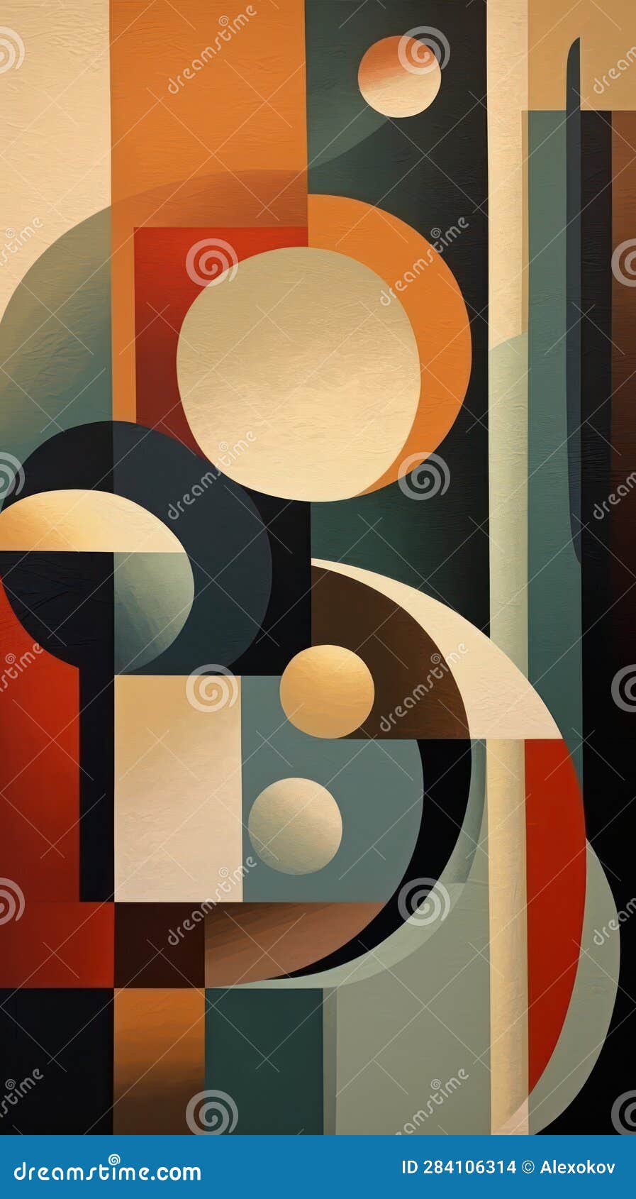 Organic Forms in a Mesmerizing Abstract Composition with Rich Color ...