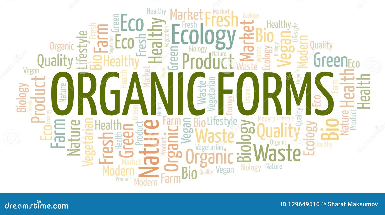 Organic Forms word cloud. stock illustration. Illustration of bubble ...