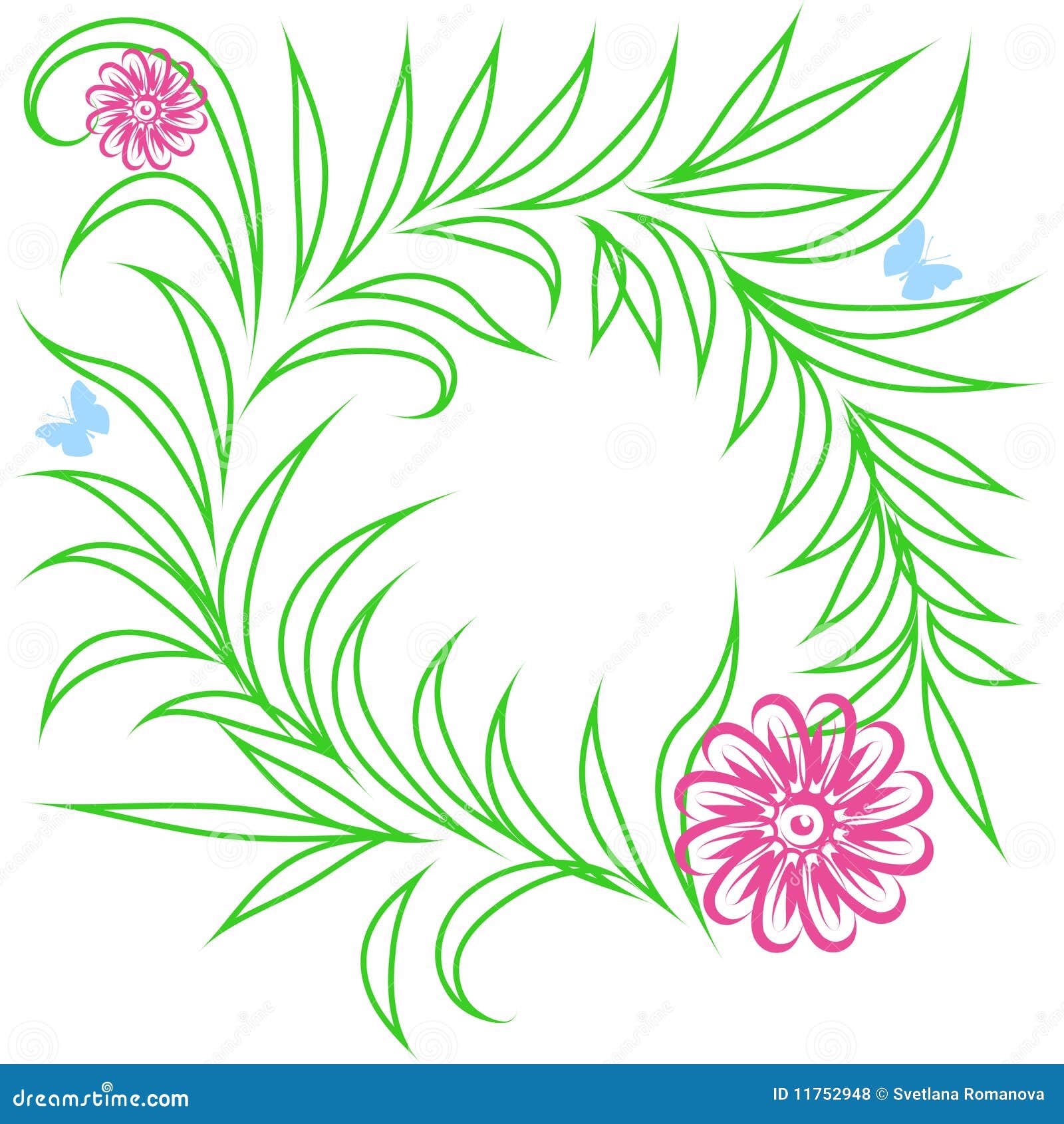 Organic frame stock vector. Illustration of butterfly - 11752948