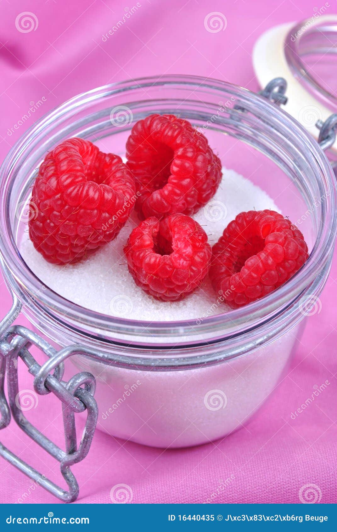 Organic Fresh Raspberries in a Sugar Pot Stock Image - Image of berries ...