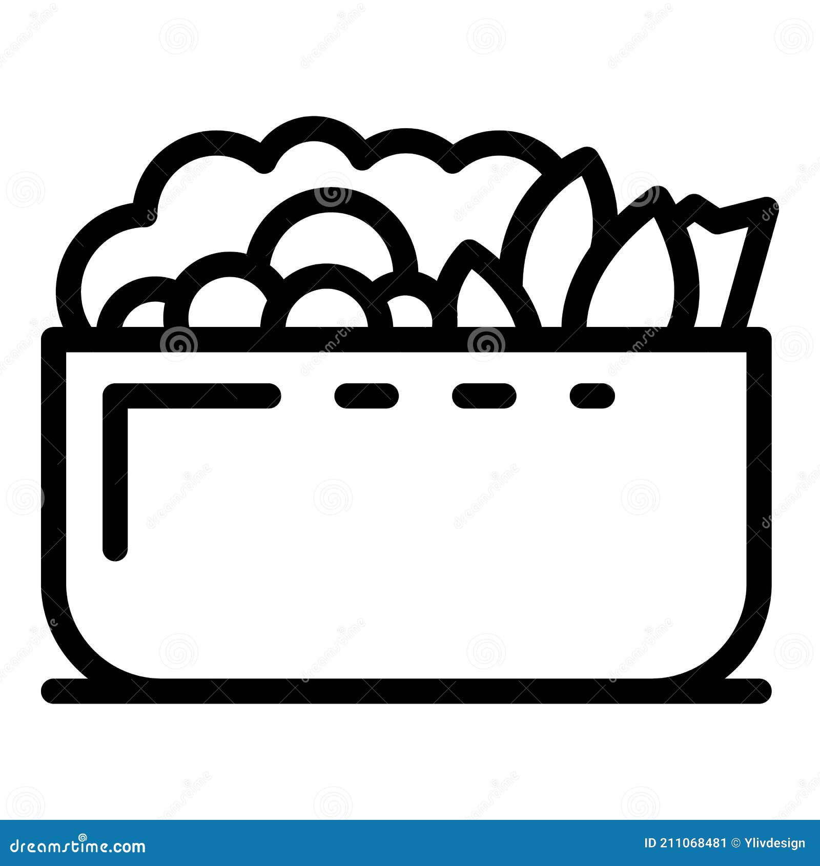 Organic Fruit Salad Icon, Outline Style Stock Vector - Illustration of ...