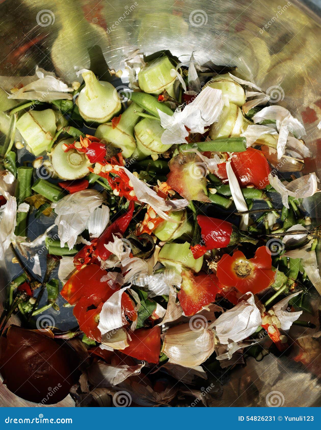 Organic Garbage, Remains of Vegetables and Green Stock Image - Image of ...