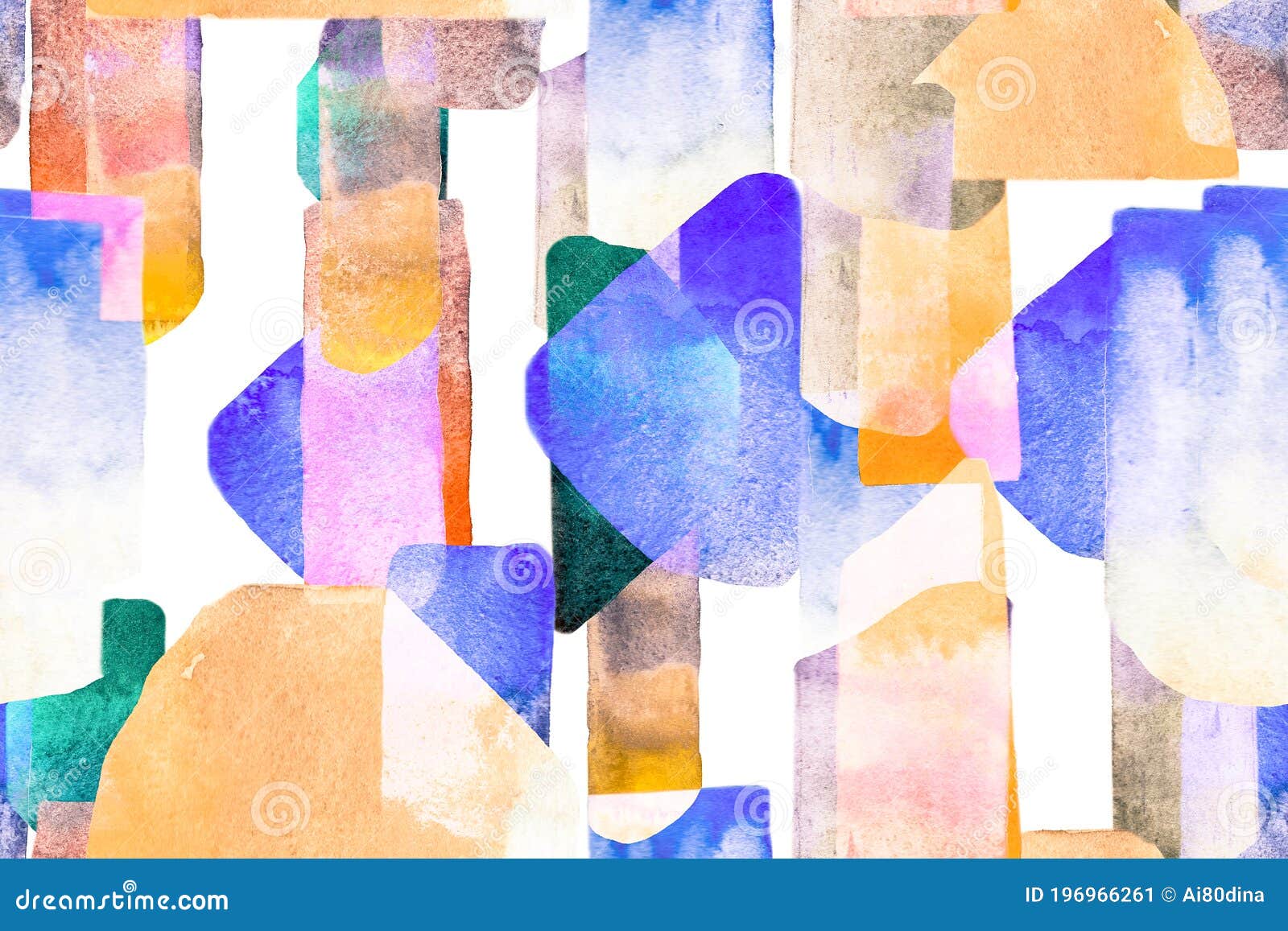 Organic Geometry. Multicolor Angular Elements Pattern. Stock Image ...