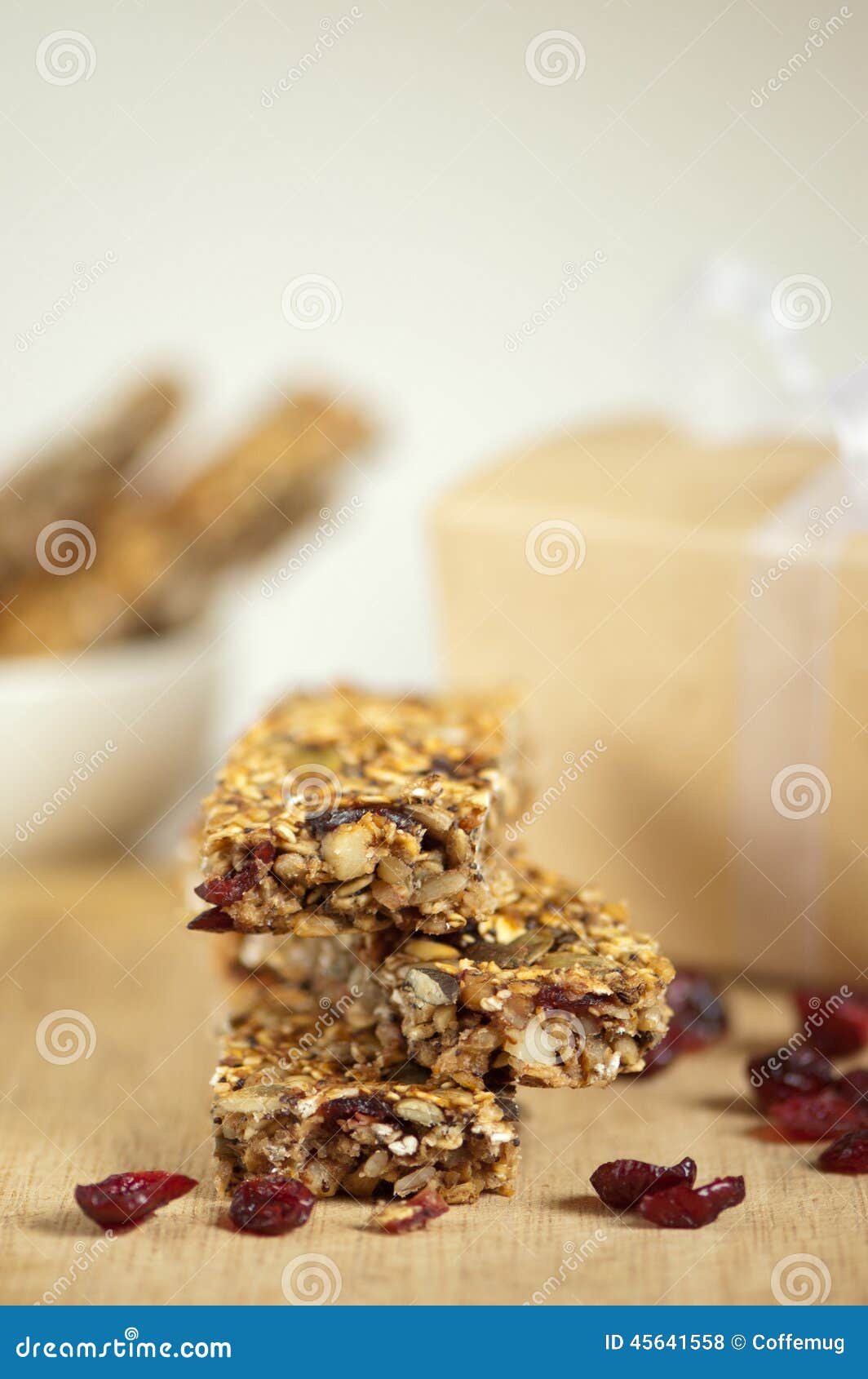 Organic granola bars stock photo. Image of cranberry - 45641558