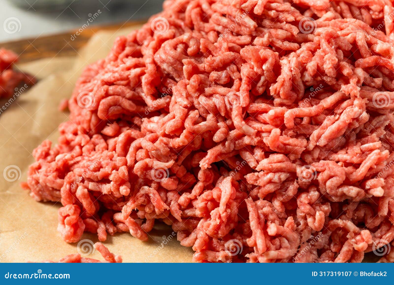 Organic Grass Fed Raw Chuck Ground Beef Stock Image - Image of mince ...