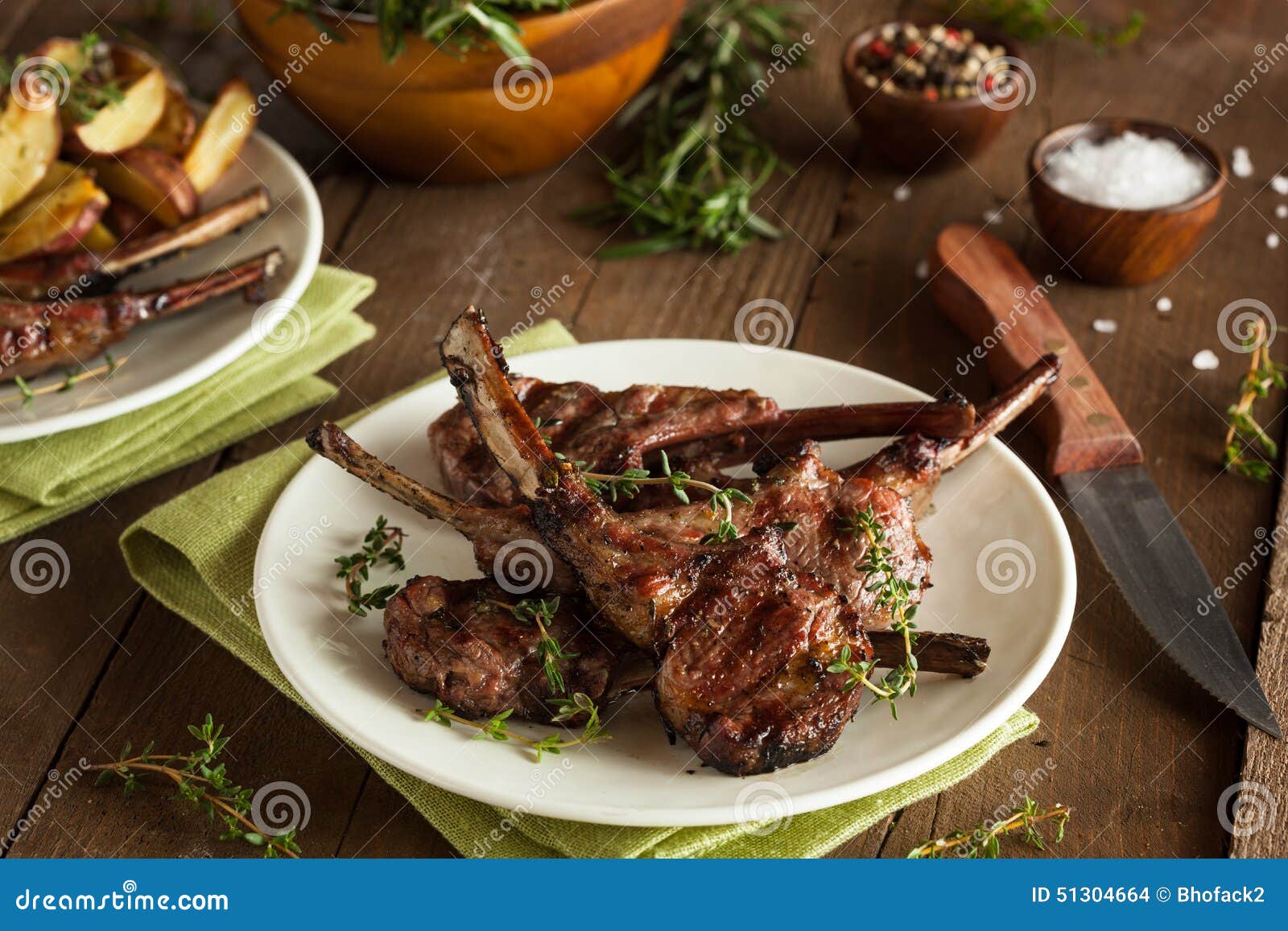 Lamb Chops At A Restaurant Buffet Carvery Royalty-Free Stock Photo ...