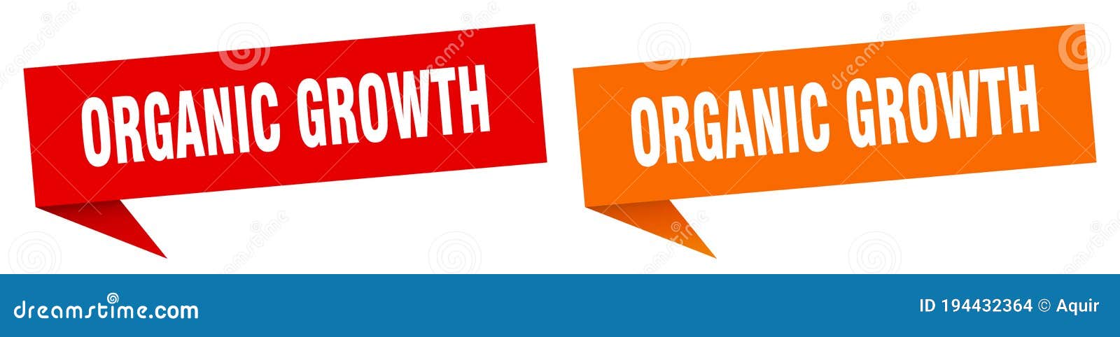Organic Growth Banner. Organic Growth Speech Bubble Label Set Stock ...