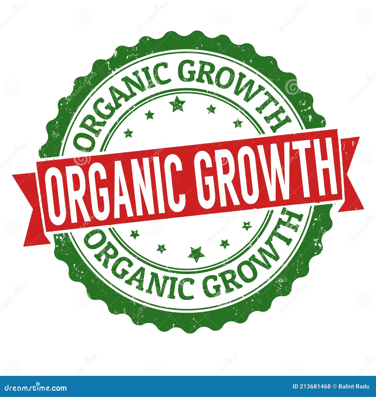 Organic Growth Stamp Cartoon Vector | CartoonDealer.com #197720953