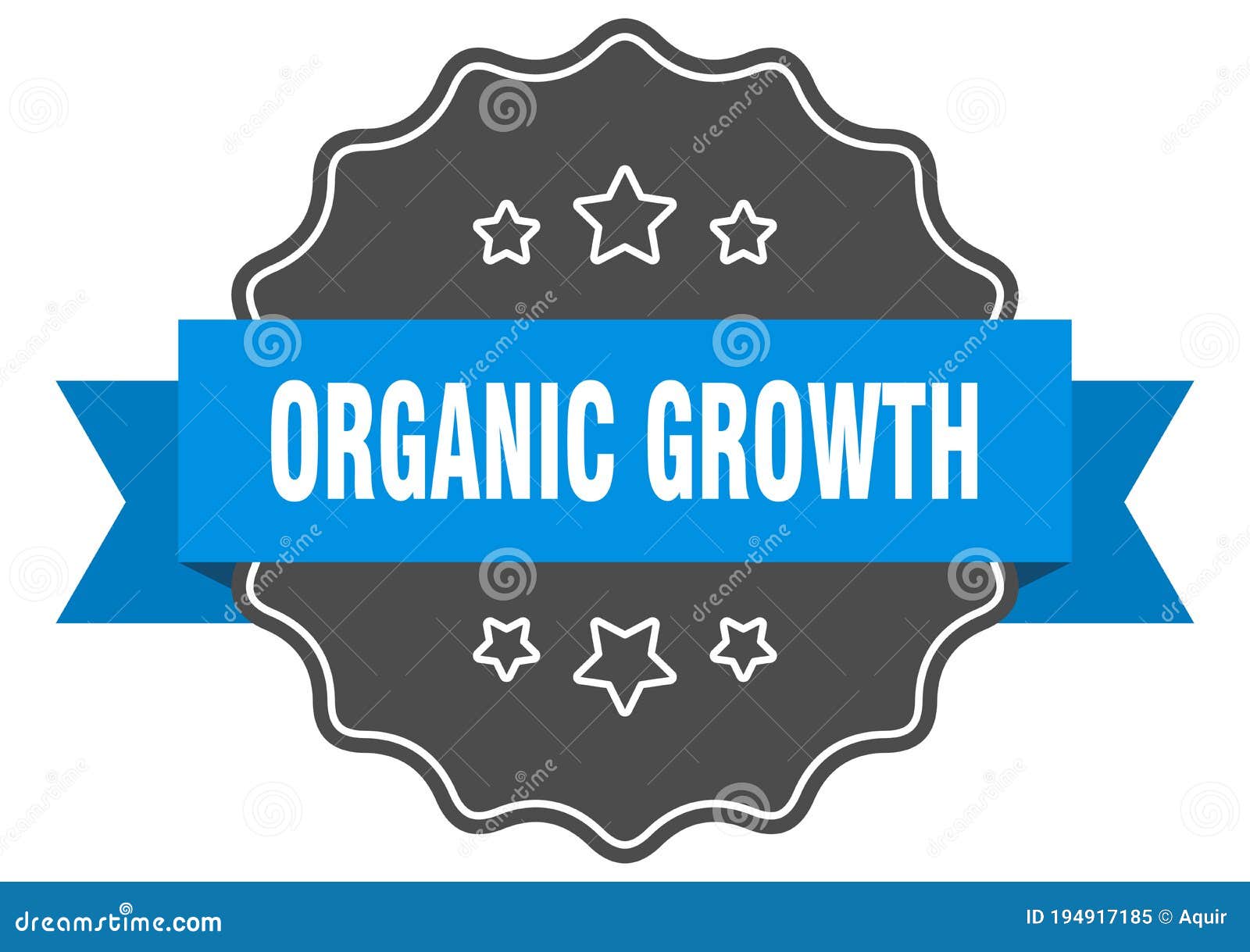 Organic growth label stock vector. Illustration of organic - 194917185