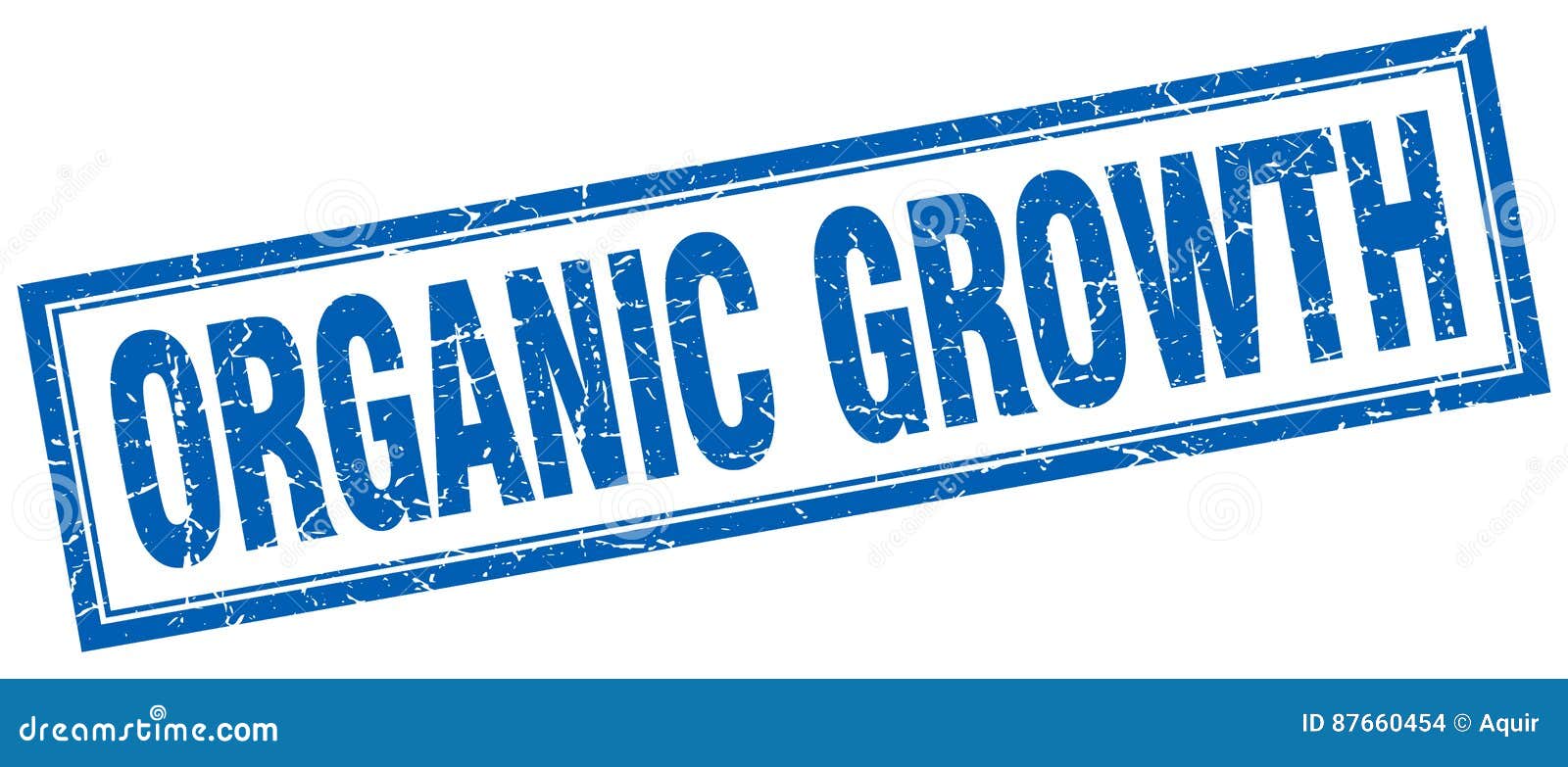 Organic Growth Square Stamp Stock Vector - Illustration of banner ...