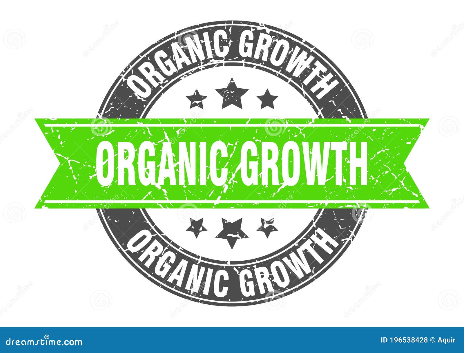 Organic Growth Banner Template. Organic Growth Ribbon Label. Vector ...