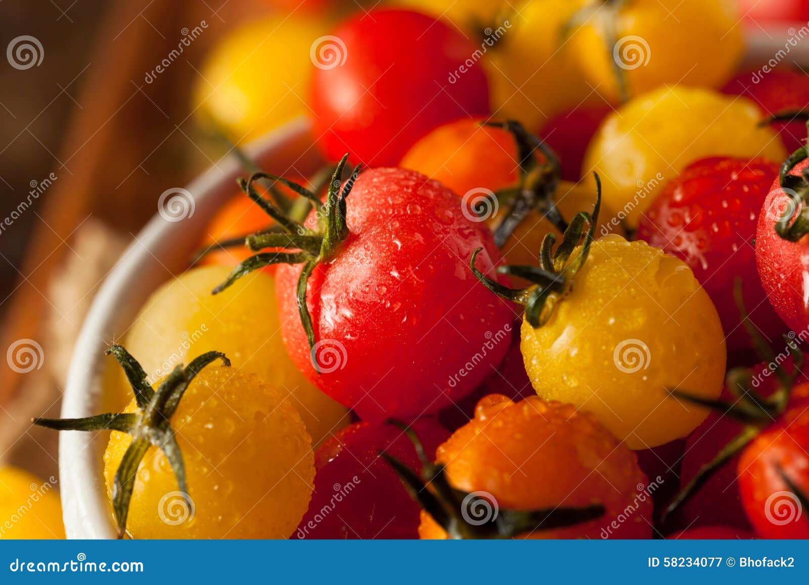 Organic Heirloom Cherry Tomatos Stock Image - Image of harvest ...