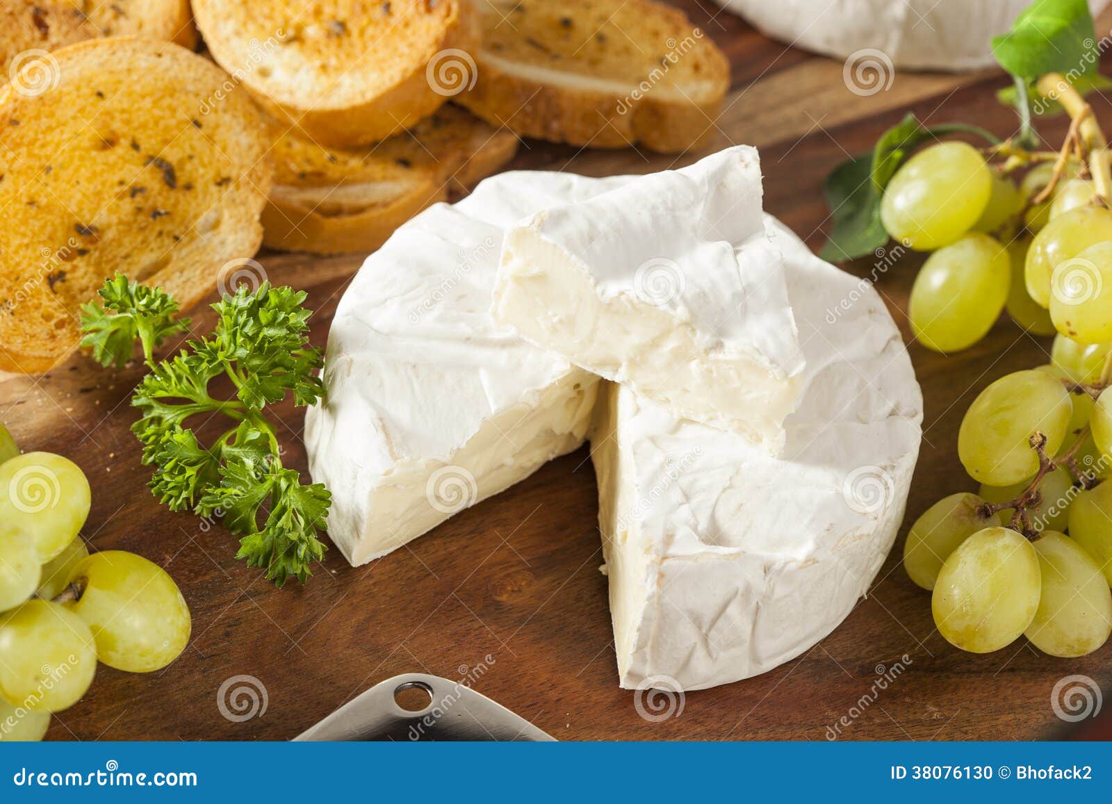Organic Homemade White Brie Cheese Stock Photo - Image of traditional ...
