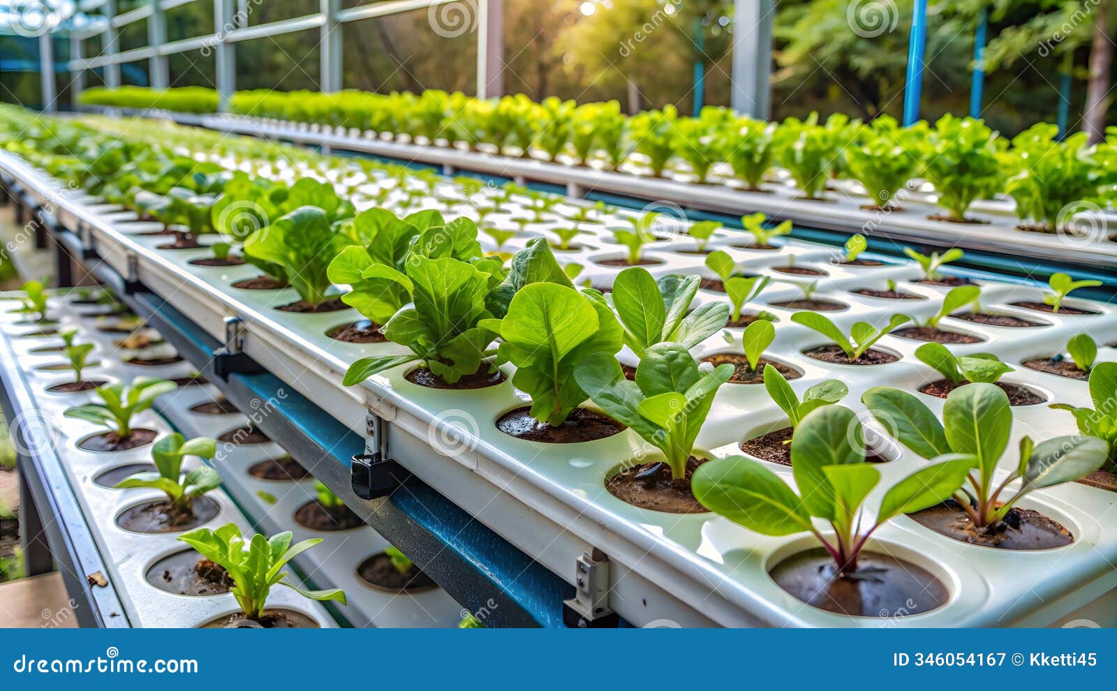 Organic Hydroponic Vegetable Cultivation in Hydroponic Farm Stock ...