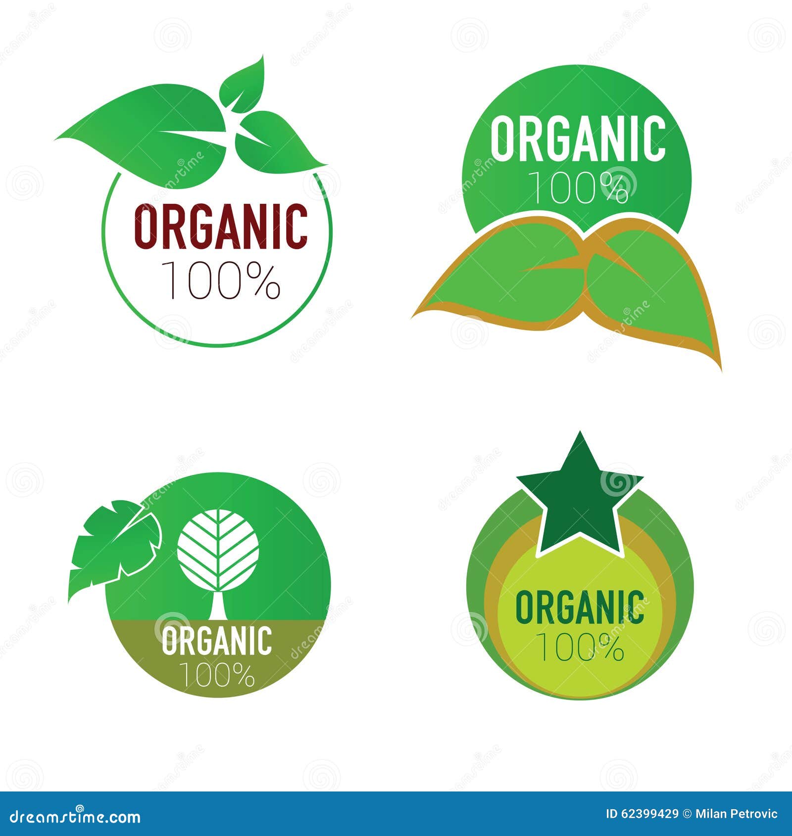 Organic Icon Green Circle Vector Stock Vector - Illustration of graphic ...